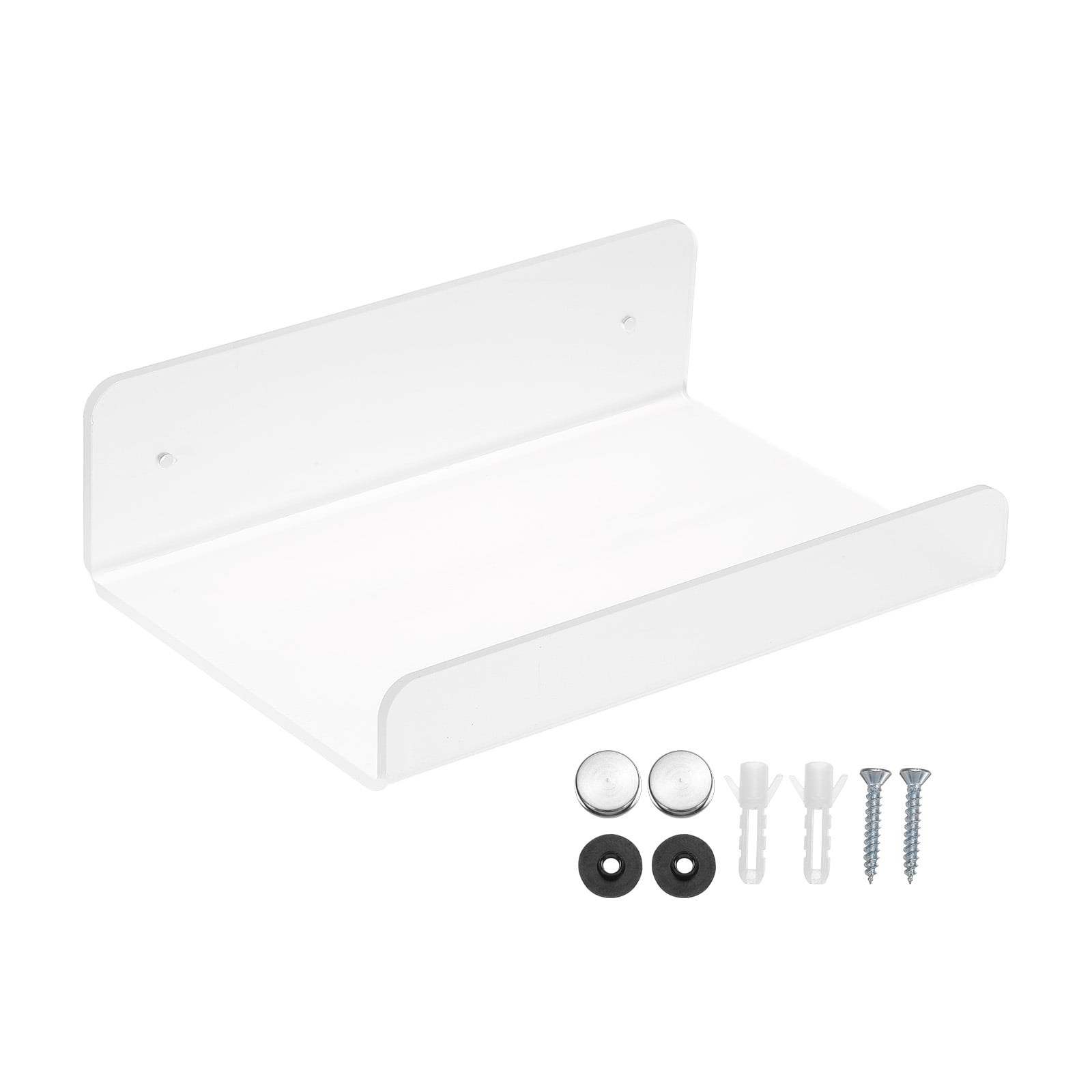 Uxcell Acrylic Floating Shelf 7.87 x 5.91 Inch Floating Wall Mounted ...