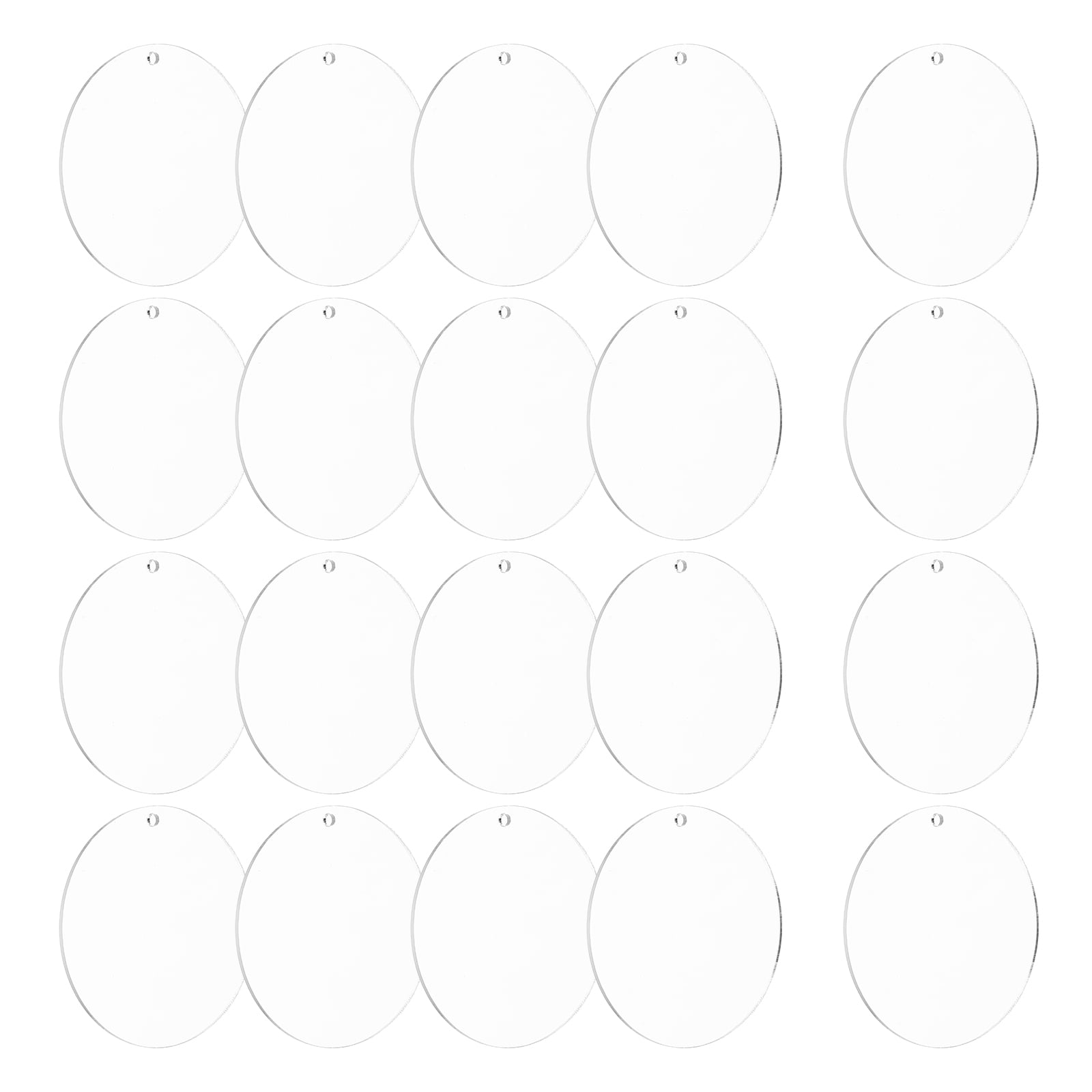 Uxcell Acrylic Keychain Blanks, 20Pcs 2.6 Inch Round Clear Acrylic ...