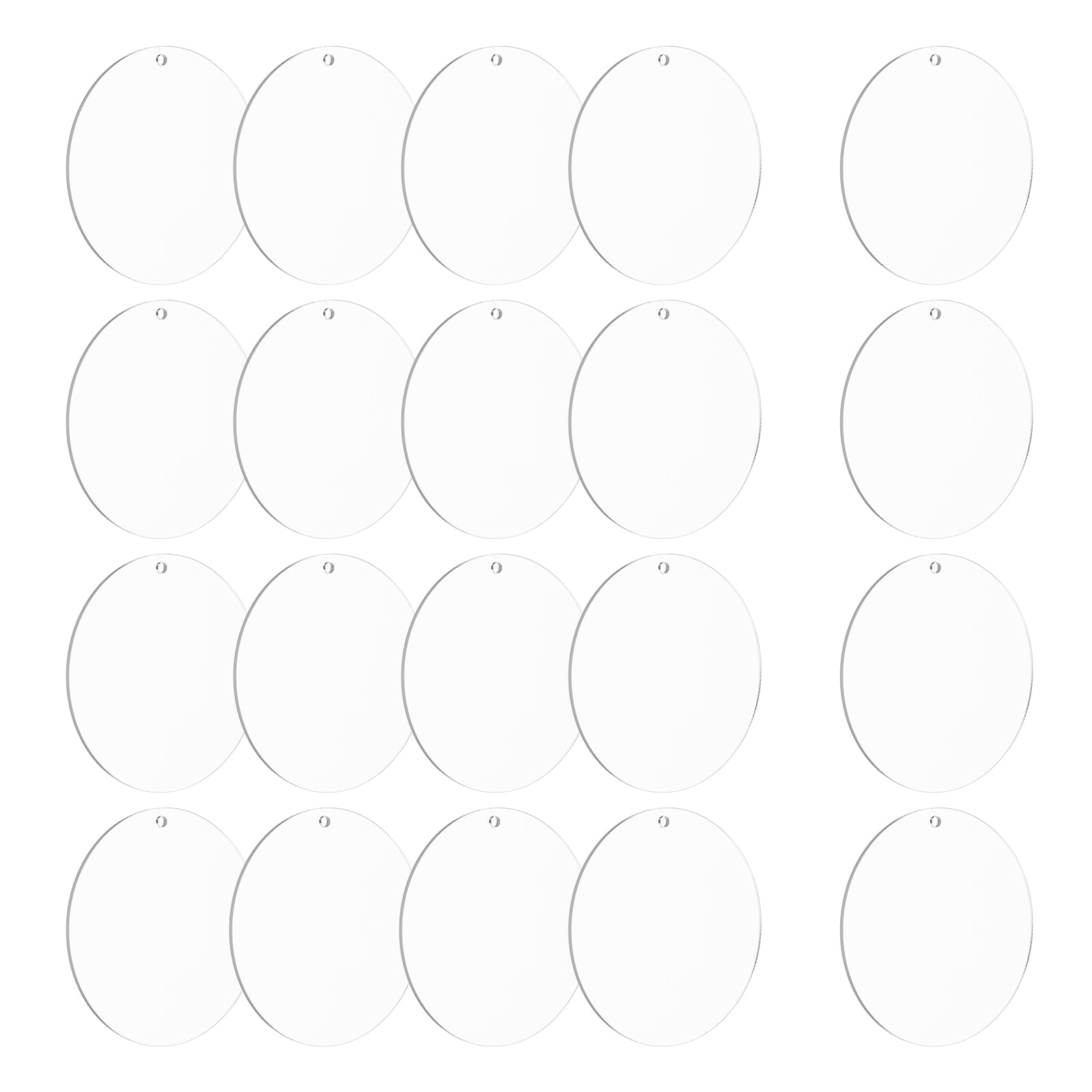 Uxcell Acrylic Keychain Blanks, 20Pcs 2.8 Inch Round Clear Acrylic ...