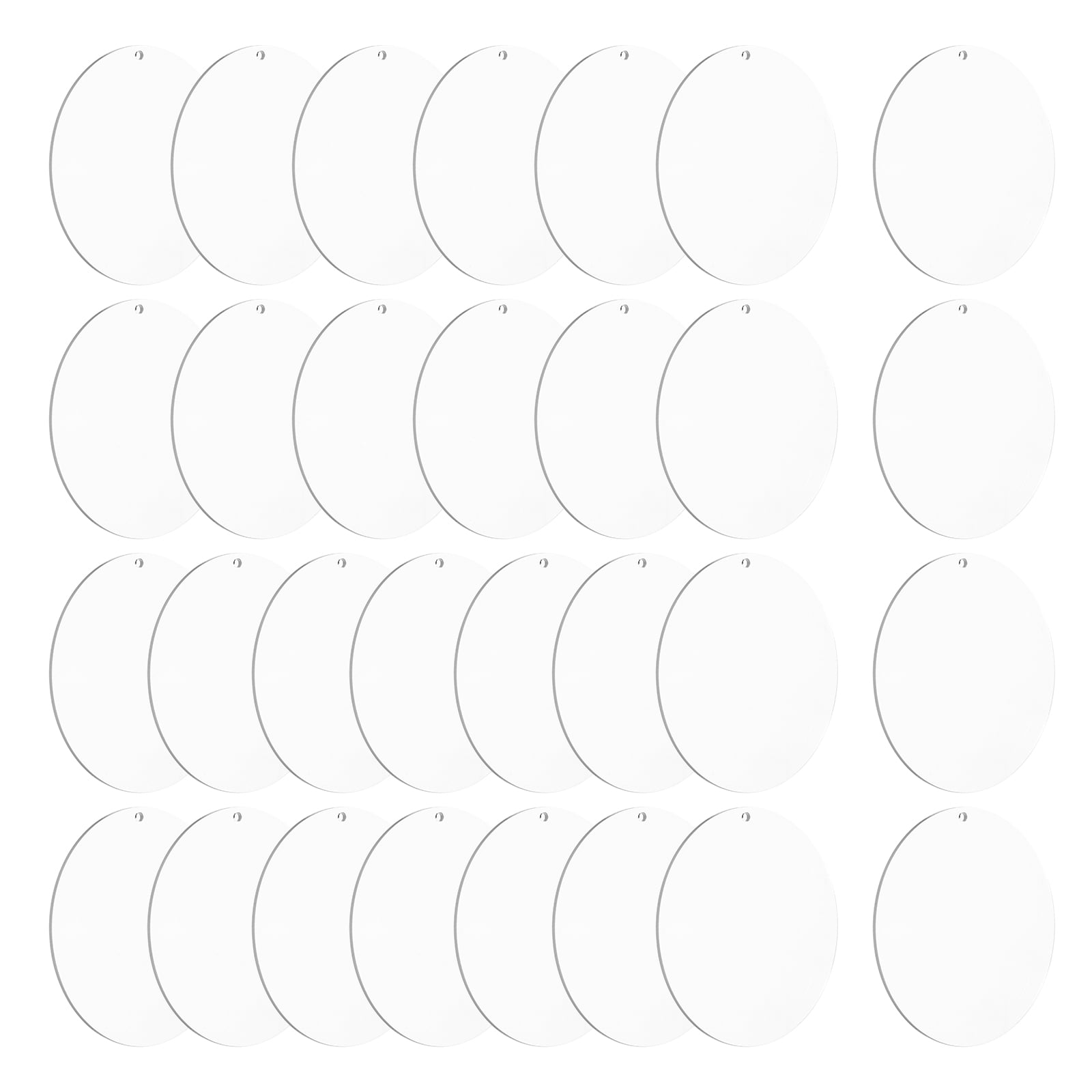 Uxcell Acrylic Keychain Blanks, 30Pcs 3.5 Inch Round Clear Acrylic ...