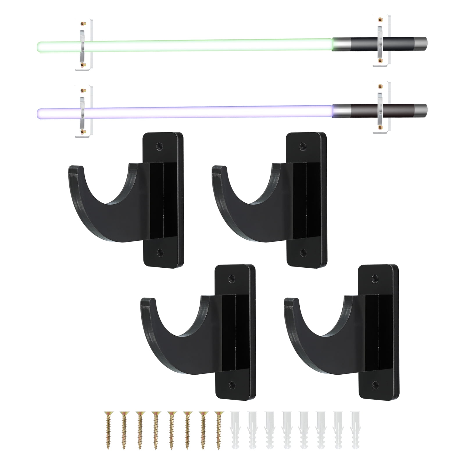 Uxcell Acrylic Light Saber Stand 2 Set Wall Mounted Sword Stand Display ...