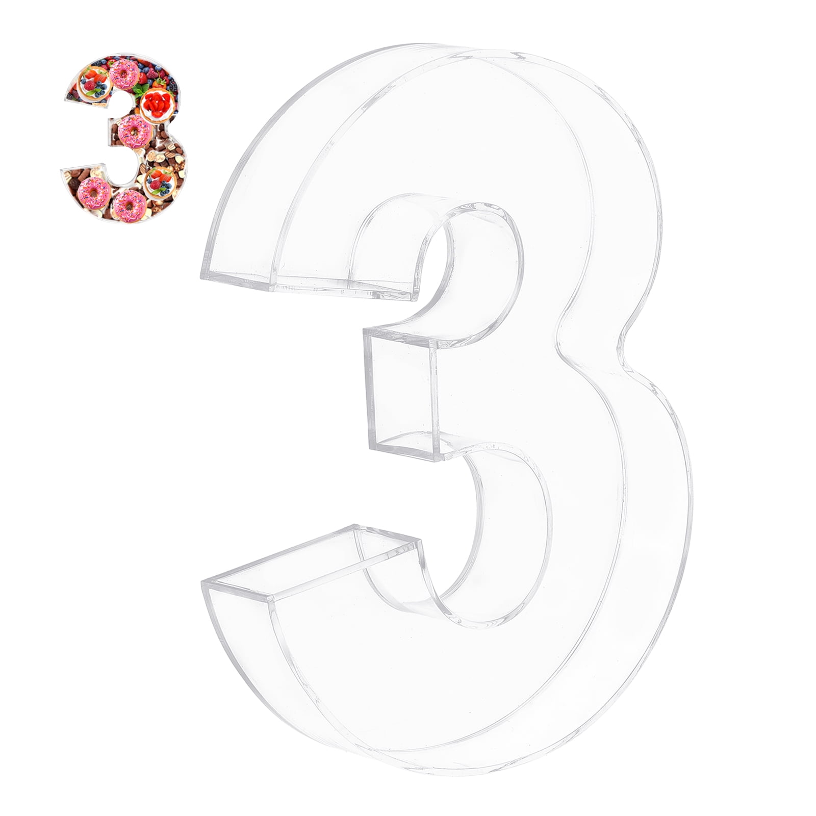 Uxcell Acrylic Number Box, Reusable Display Fillable Tray Container for ...