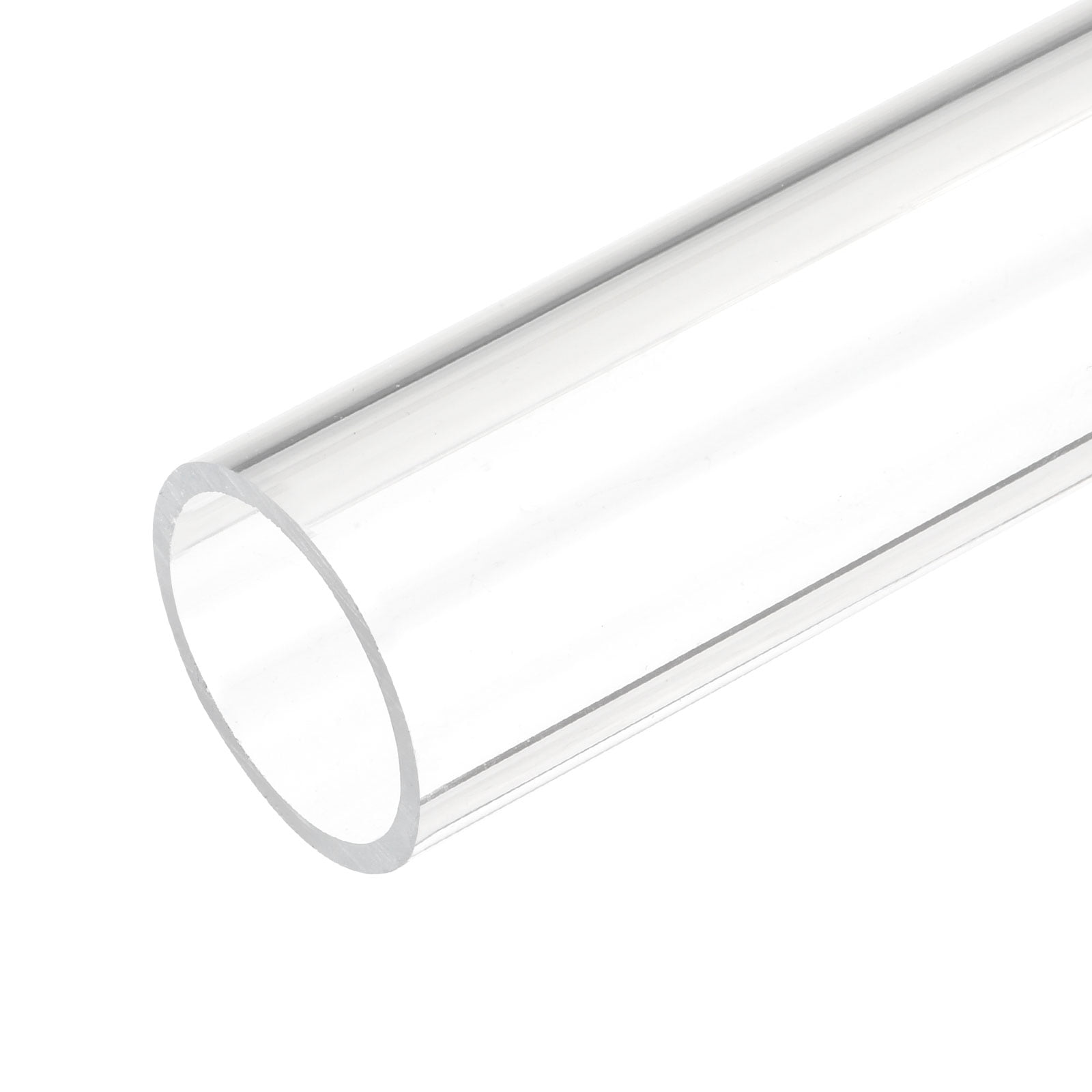 Uxcell Acrylic Pipe Clear Rigid Round Plastic Tube 24mm ID 28mm OD 10 ...