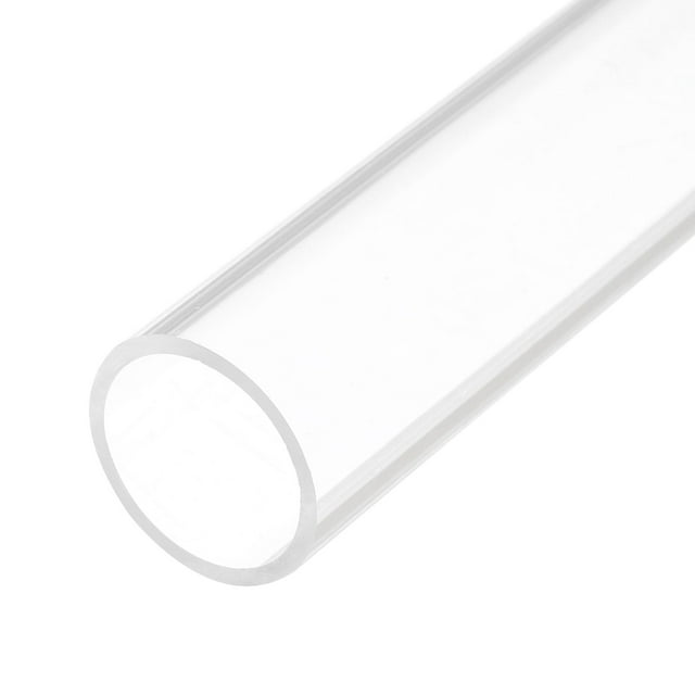 Uxcell Acrylic Pipe Clear Rigid Round Tube 21mm(0.83") ID 25mm(1") OD 6 ...