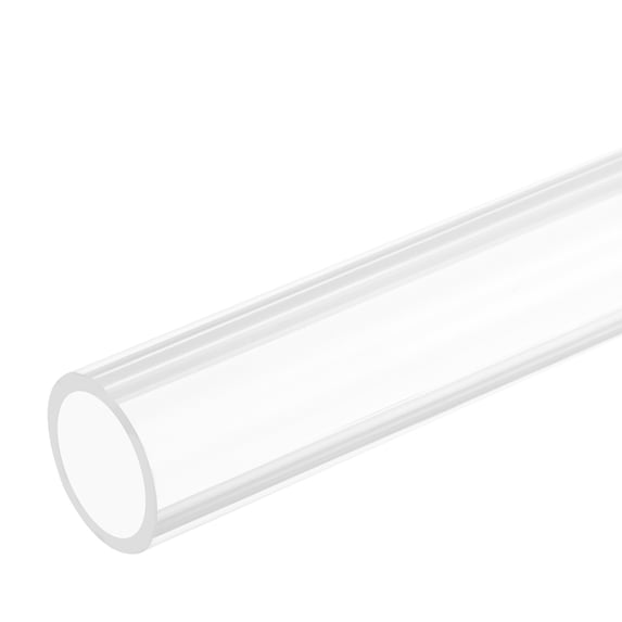Uxcell 2 Pcs Clear Acrylic Pipes Round Tube for Lamps and Lanterns 19mm ...