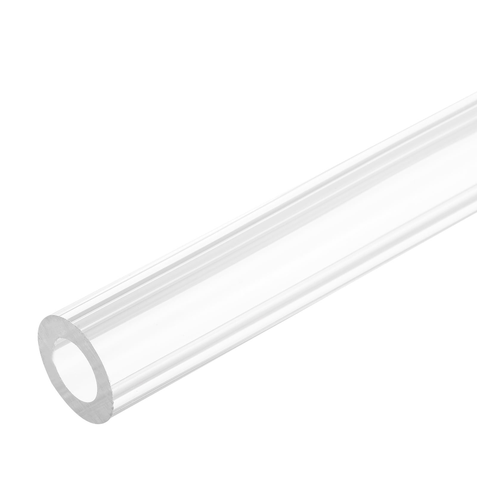 Uxcell 2 Pcs Clear Acrylic Pipes Round Tube for Lamps and Lanterns 19mm ...