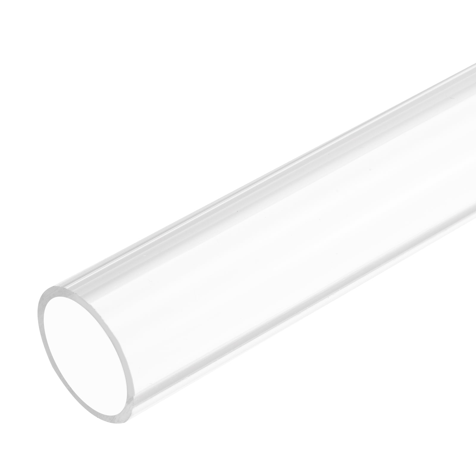 Uxcell 2 Pcs Clear Acrylic Pipes Round Tube for Lamps and Lanterns 22mm ...
