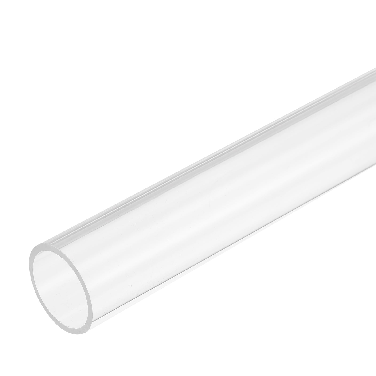 Uxcell 2 Pcs Clear Acrylic Pipes Round Tube for Lamps and Lanterns 24mm ...