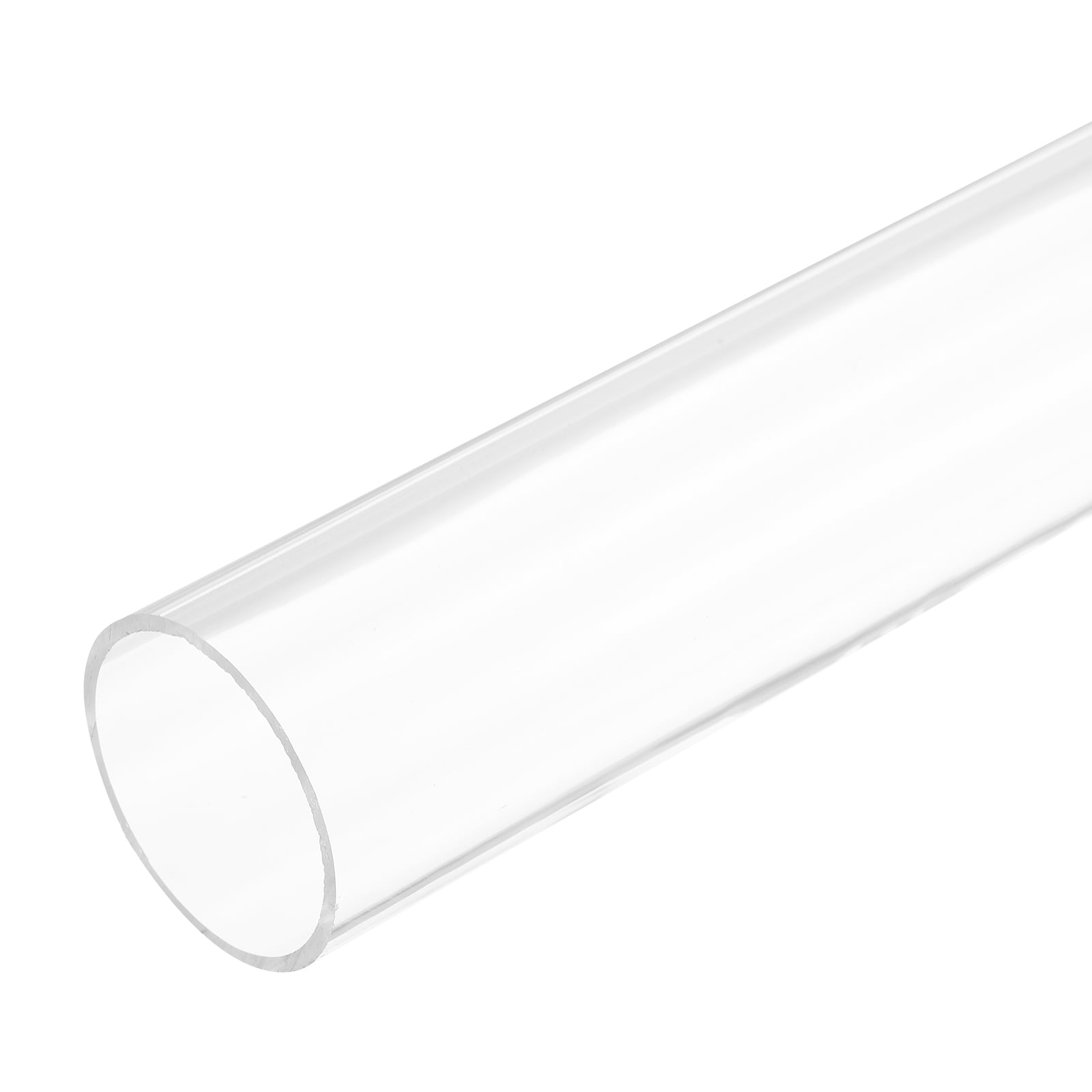 Uxcell 2 Pcs Clear Acrylic Pipes Round Tube for Lamps and Lanterns 34mm ...
