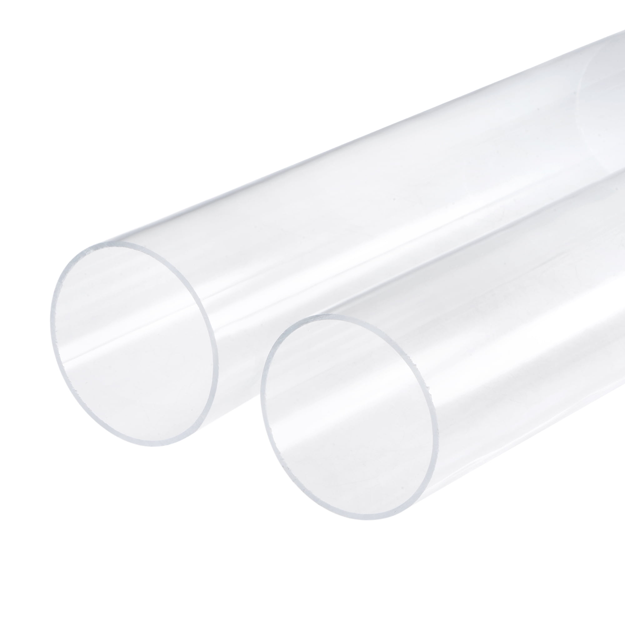 Uxcell Acrylic Pipe Rigid Round Tube for Lighting Models Plumbing ...
