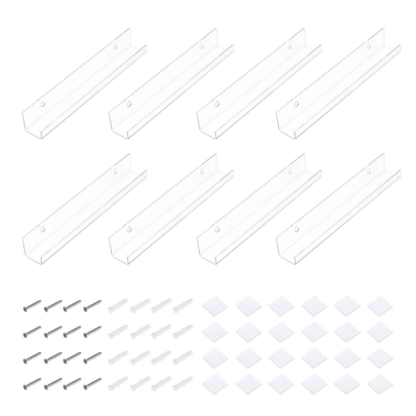 Uxcell Acrylic Record Wall Mount Holder, 12 Inch Vinyl Record Shelf ...