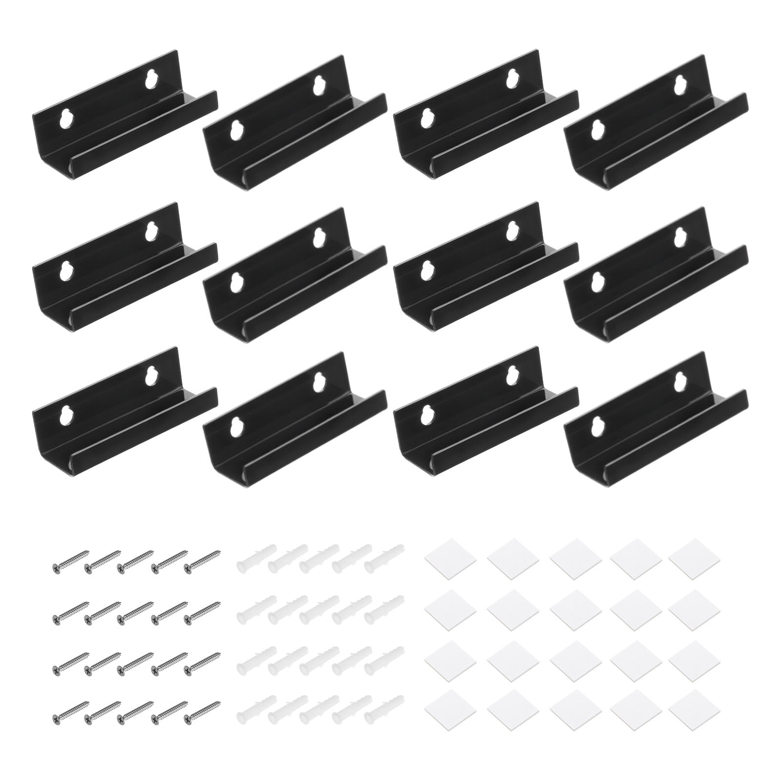 Uxcell Acrylic Record Wall Mount Holder, 4 Inch Black Vinyl Record ...