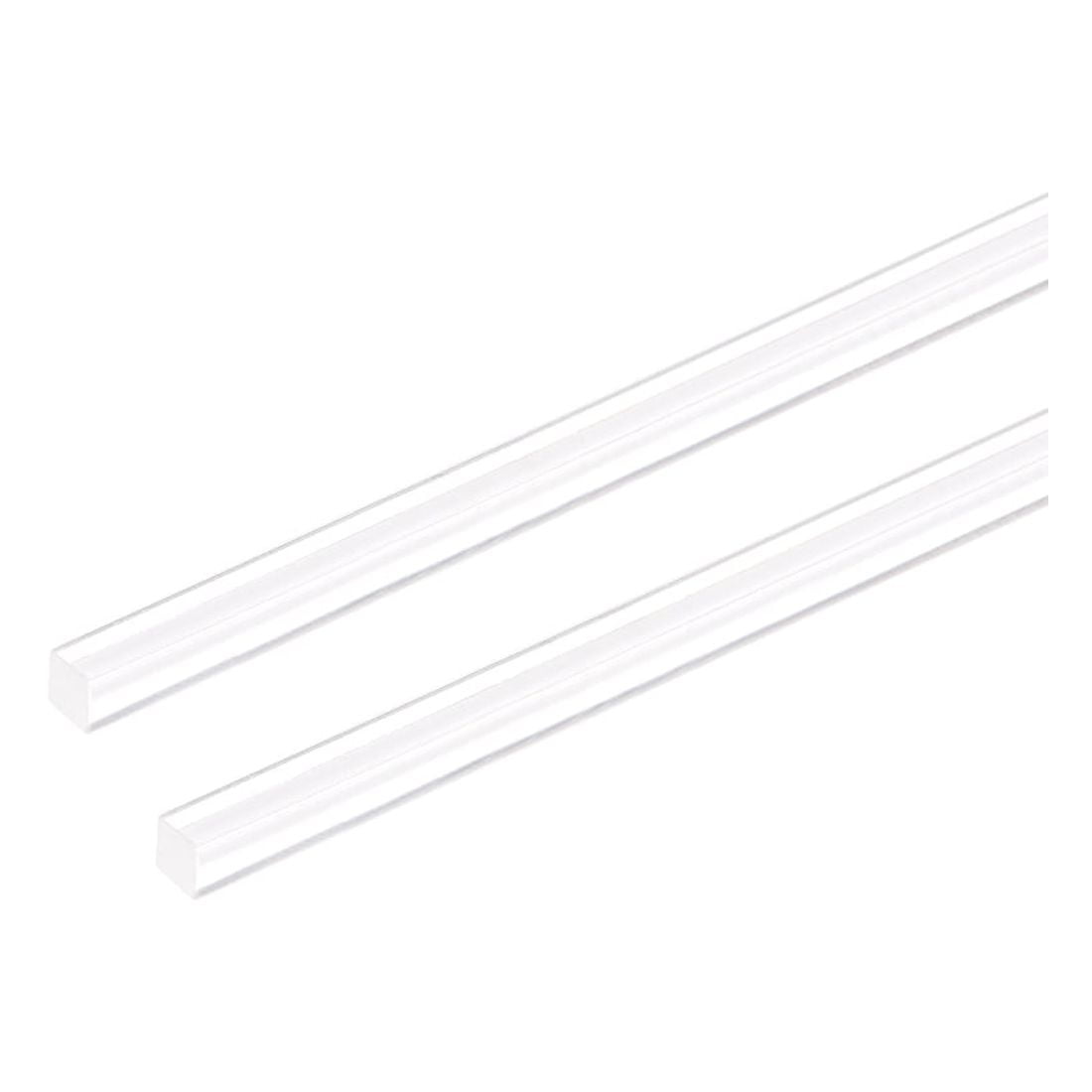 Uxcell Acrylic Square Rod0.16x0.16x10inch Clear Plastic Rod Solid PMMA ...