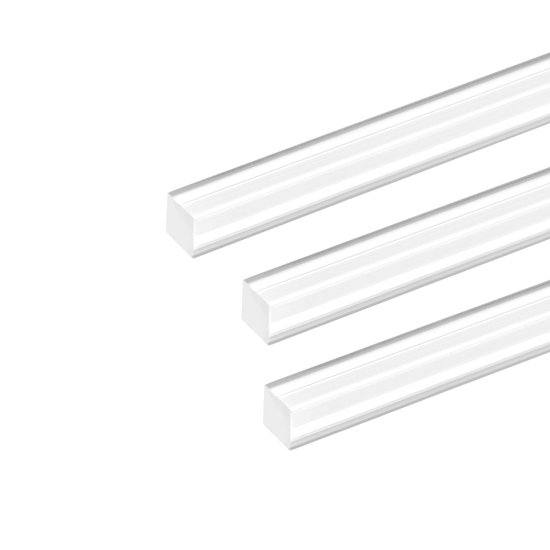 Uxcell Acrylic Square Rod0.31x0.31x20inch Clear Plastic Rod Solid PMMA ...