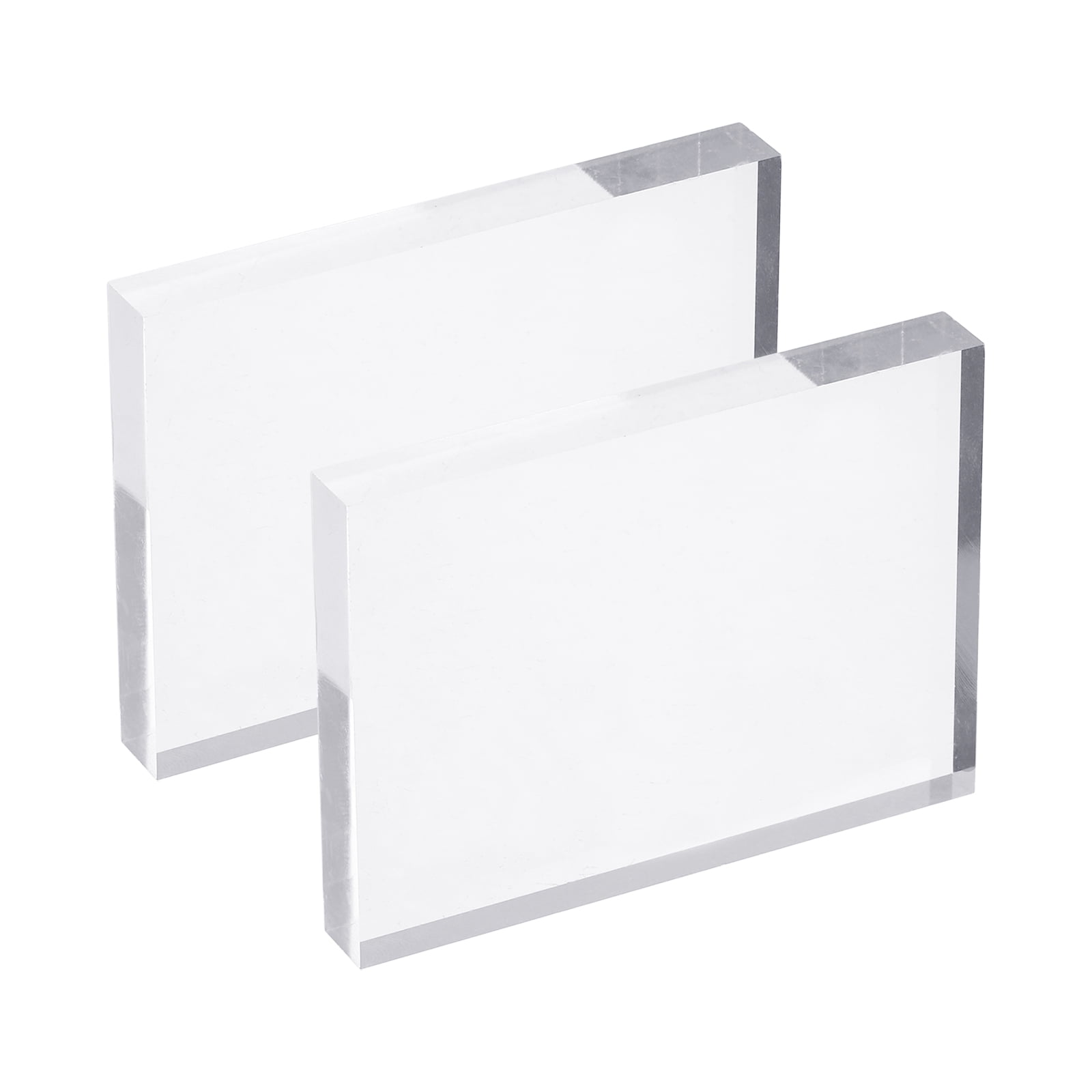 Uxcell Acrylic Stamp Block, 2 Pack Clear Block Mounting Blocks Set ...
