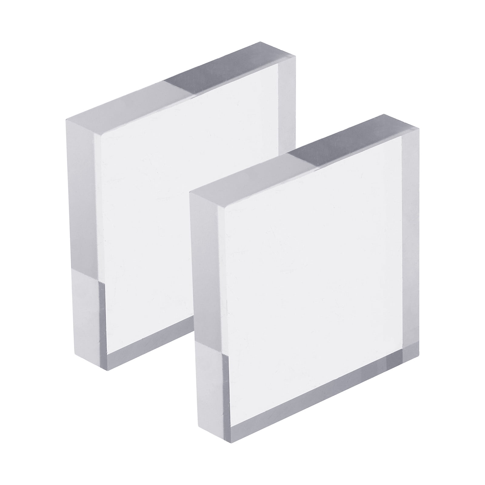 Uxcell Acrylic Stamp Block, 2 Pack Clear Stamping Block Mounting Block ...