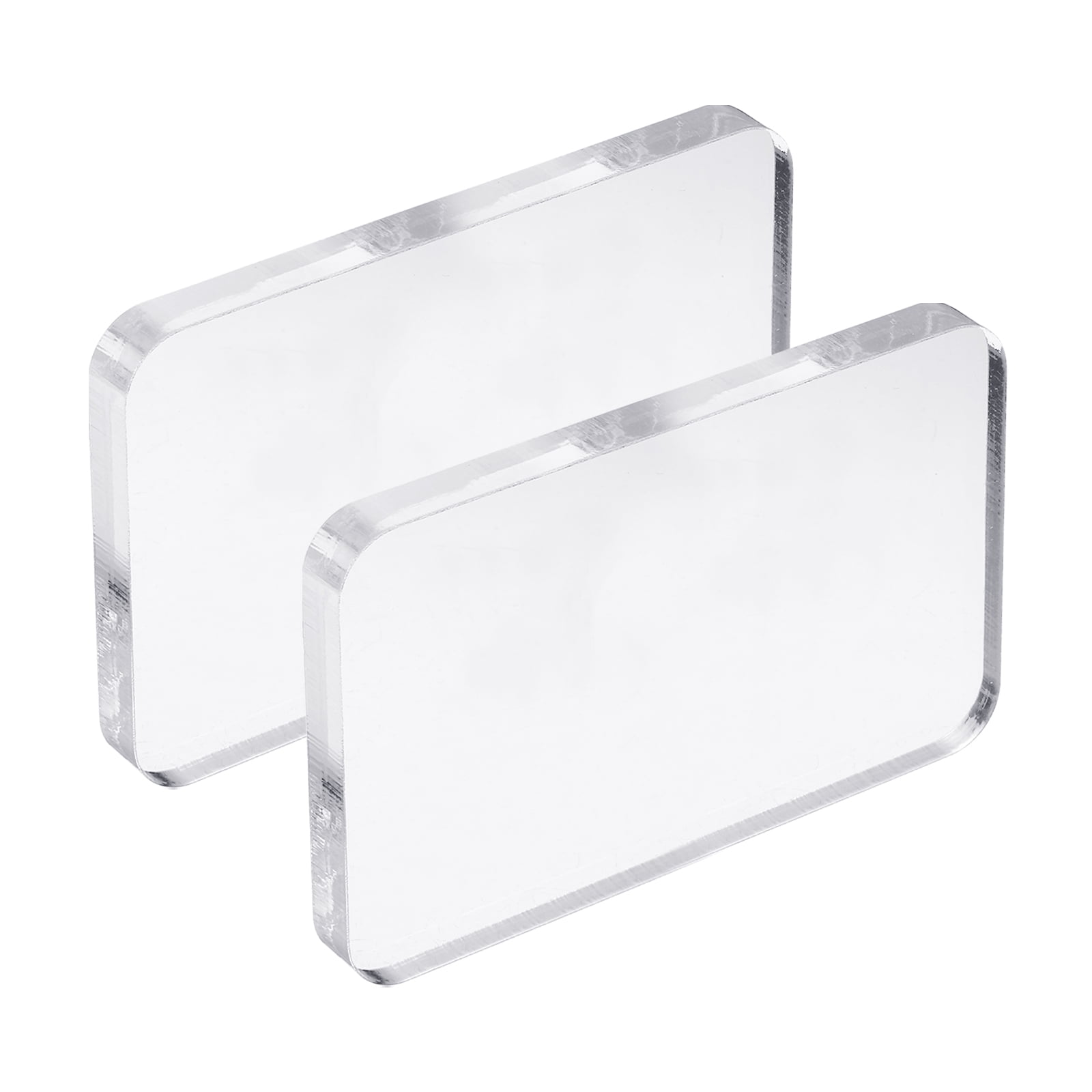 Uxcell Acrylic Stamp Block, 2 Pack Clear Stamping Block Mounting Blocks ...