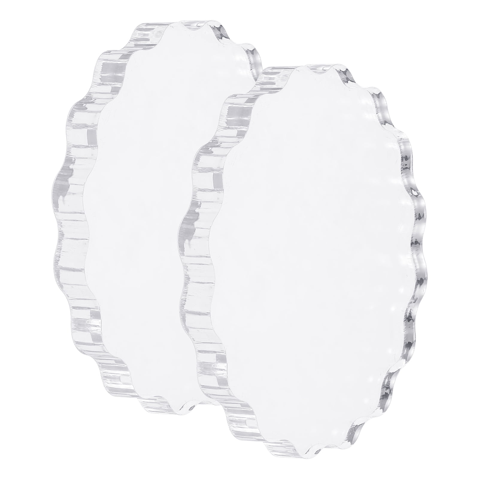 Uxcell Acrylic Stamp Block, 2 Pack Clear Stamping Block Mounting Blocks ...