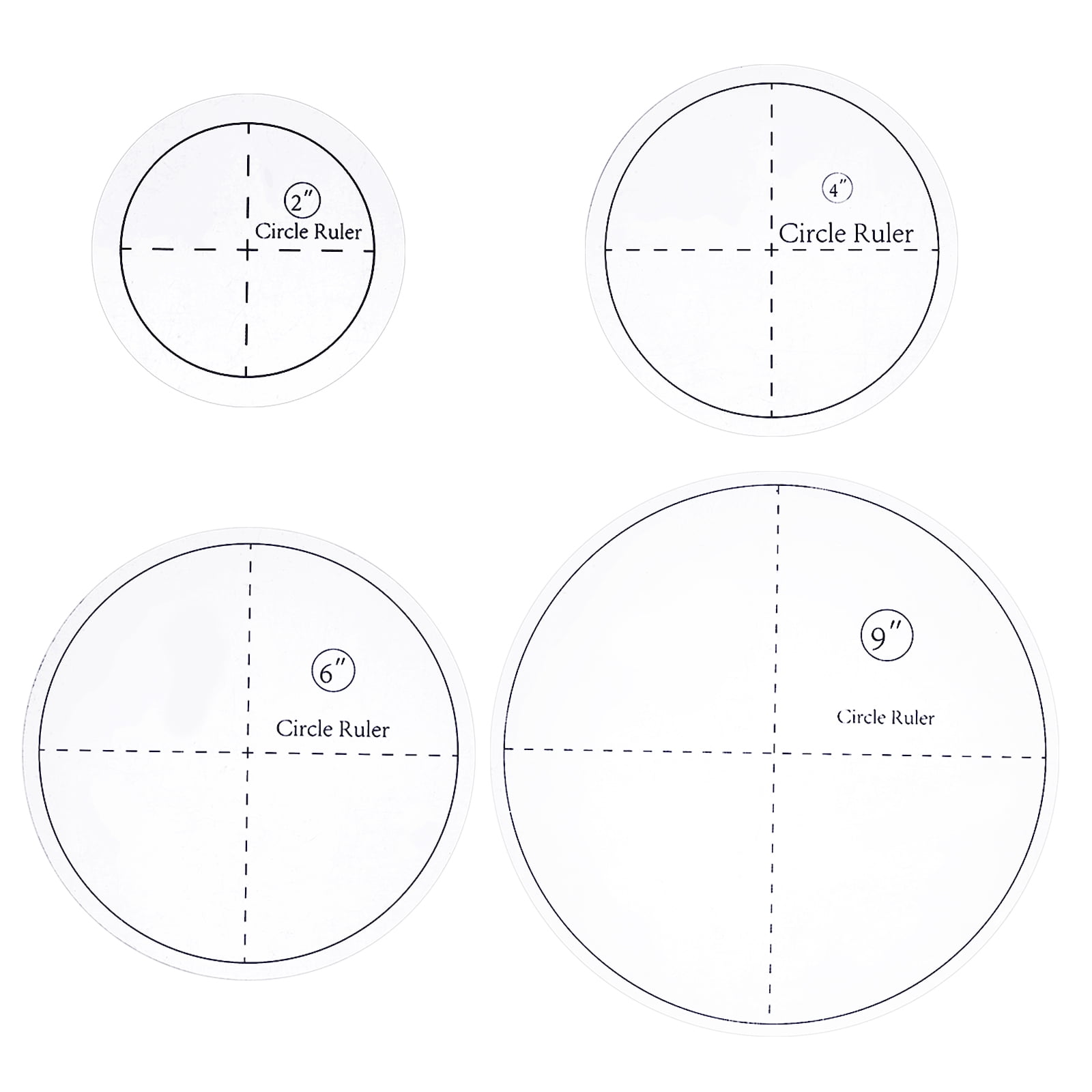 Uxcell Acrylic Sunflower Quilt Template Set Cutting Rulers Quilting ...