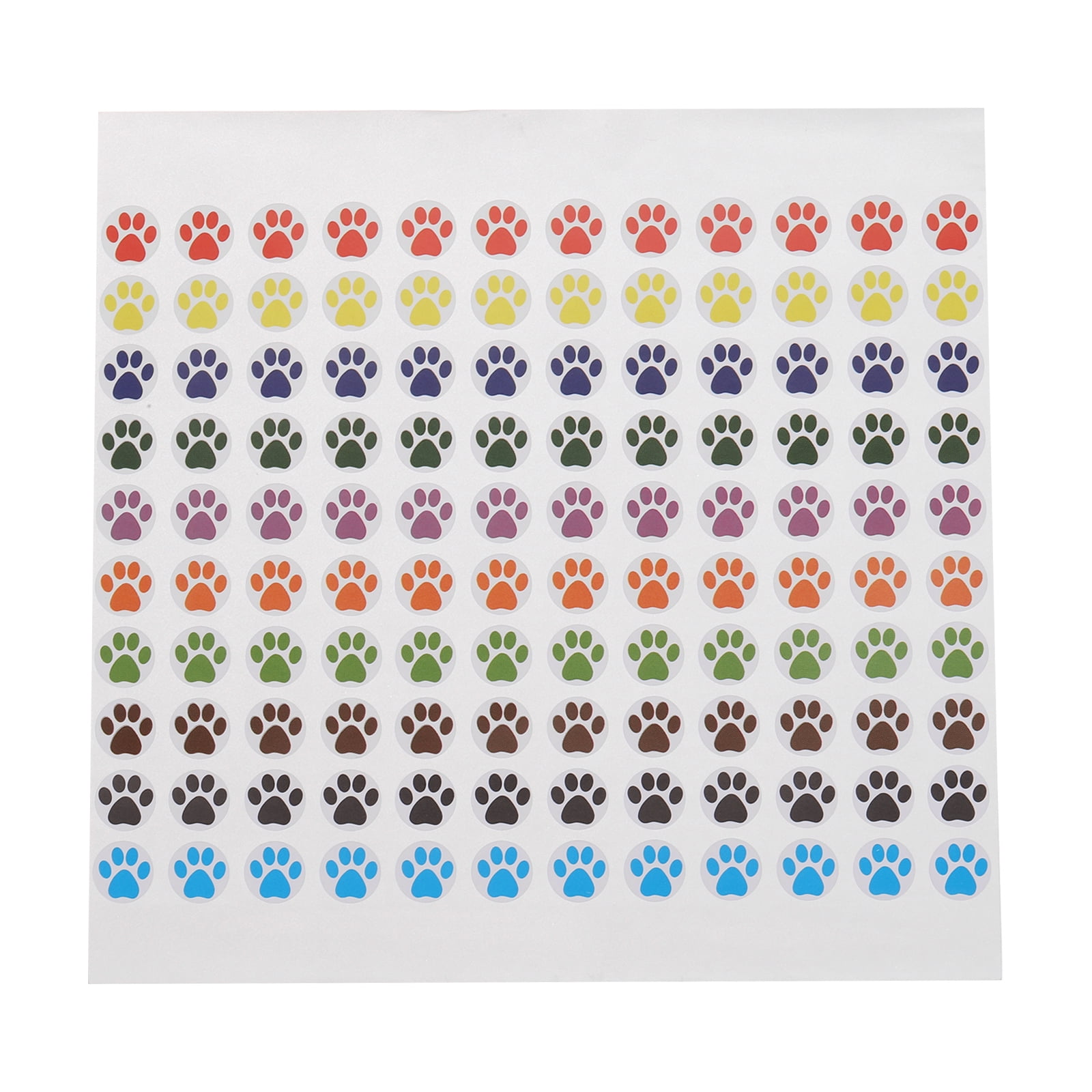 Uxcell Adhesive Label Stickers Mixed Color 3000Pcs Paw Prints Stickers ...