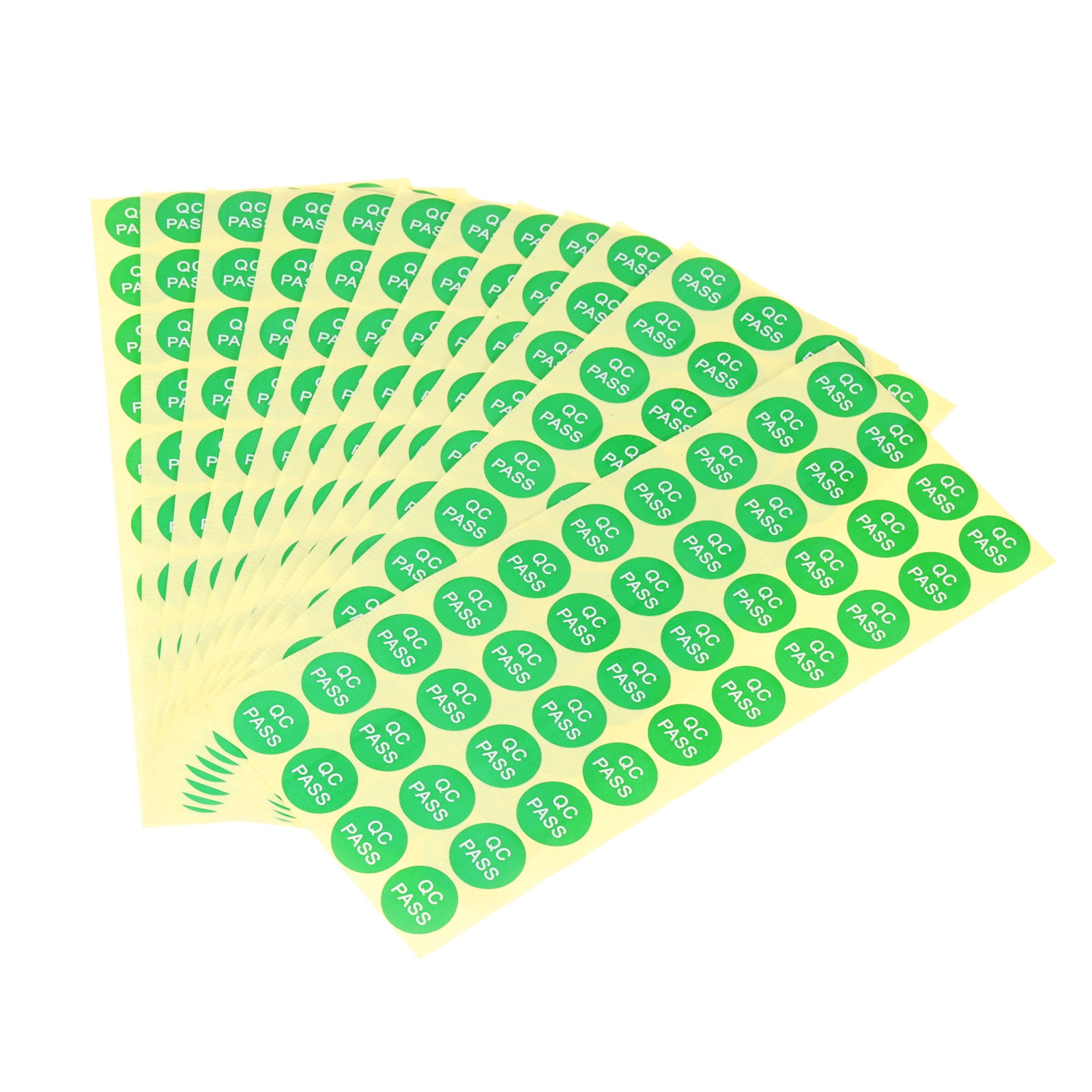 Uxcell Adhesive Labels 20mm QC PASS Mark for Industry Items Green Pack ...