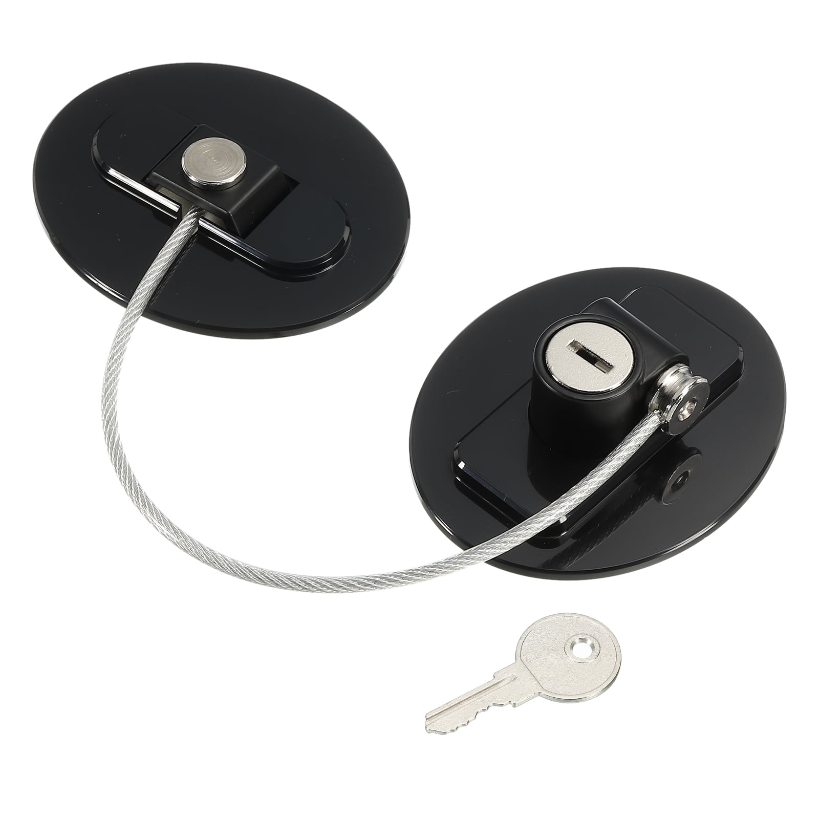 Uxcell Adhesive Refrigerator Lock Keyed 180mm Long String 75x62mm Black ...