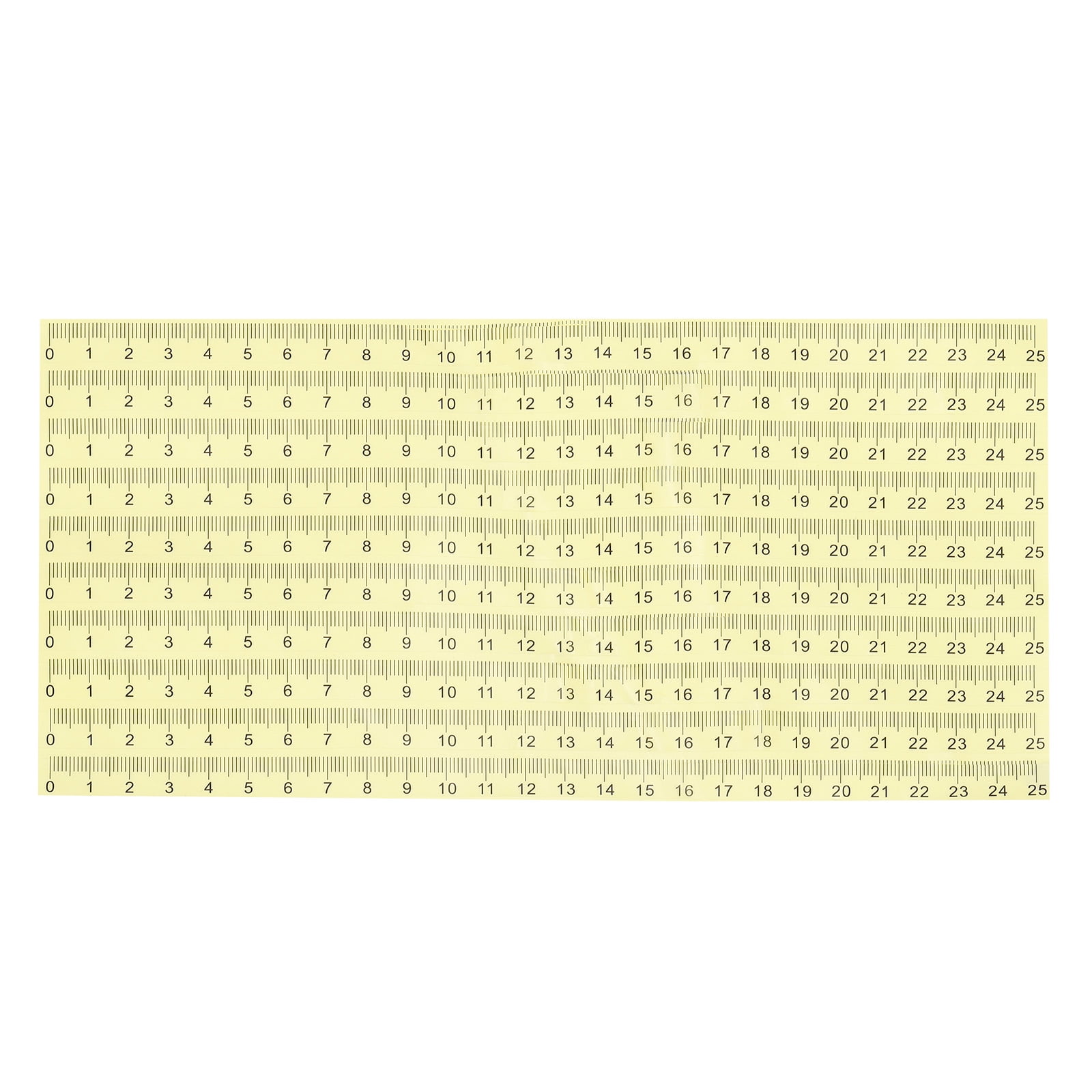 Uxcell Adhesive Ruler, 10 Pack 25cm Backed Tape Measure Waterproof for ...