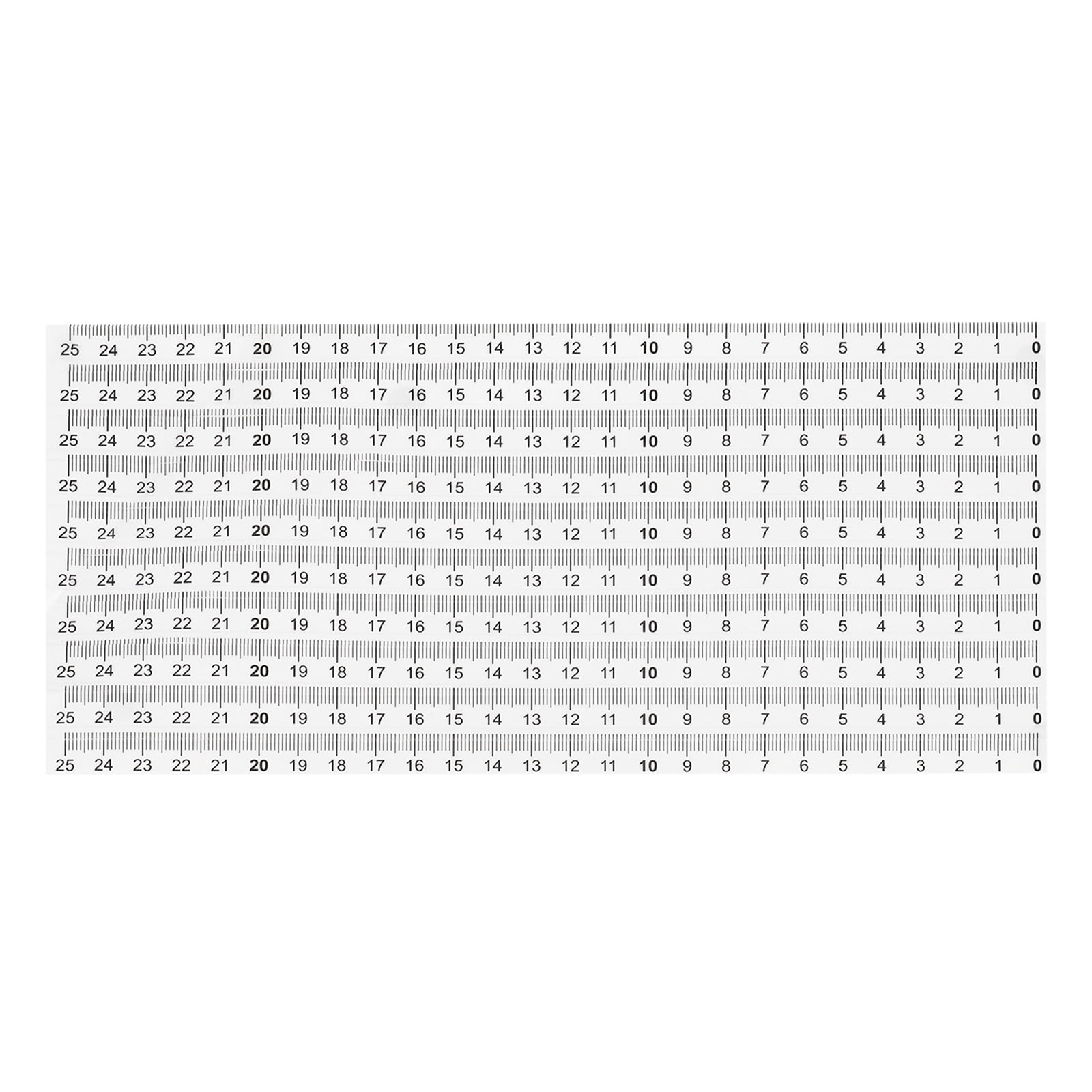 Uxcell Adhesive Ruler, 10 Pack 25cm Backed Tape Measures Waterproof for ...