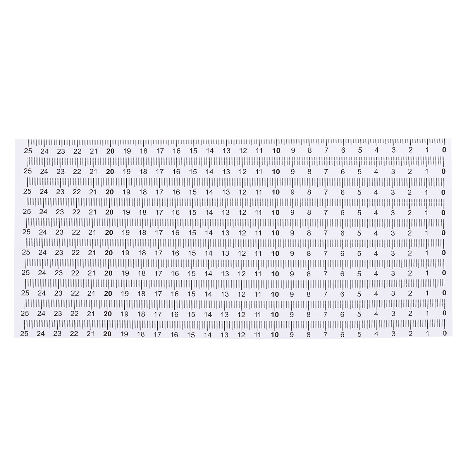 Uxcell Adhesive Ruler, 10Pcs 25cm Backed Tape Measures Sticker ...