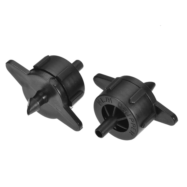 Uxcell Adjustable 4L/H 360 Degree Drip Emitters Black for 1/4 ...