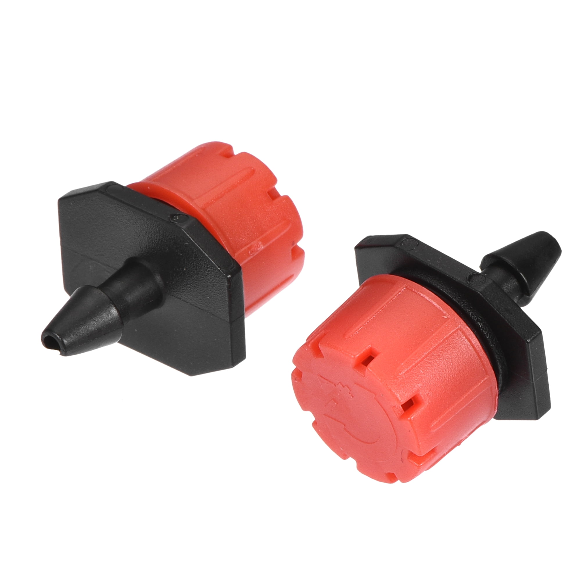 Uxcell Adjustable 8 Holes 360 Degree Drip Emitters Red for 1/4 ...