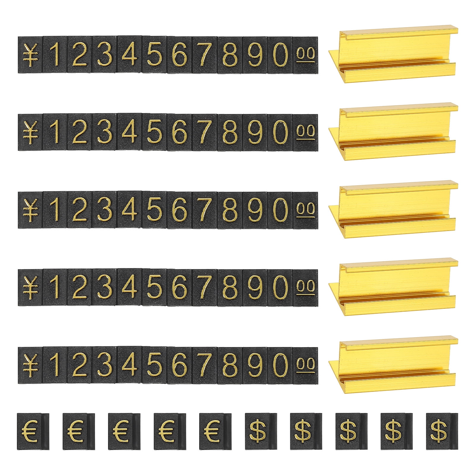 Uxcell Adjustable Cube Price Tags Display Gold Tone Alloy Counter Stand ...