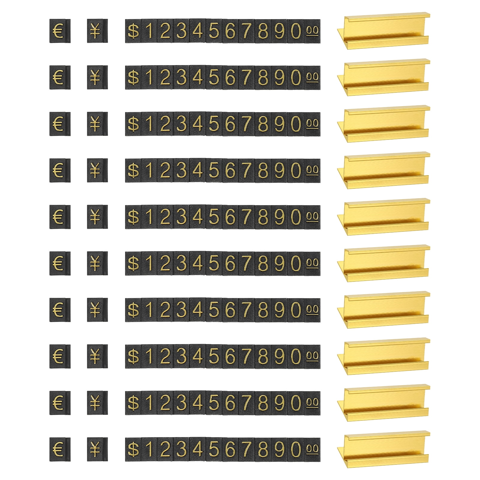 Uxcell Adjustable Cube Price Tags Display Gold Tone Alloy Counter Stand ...