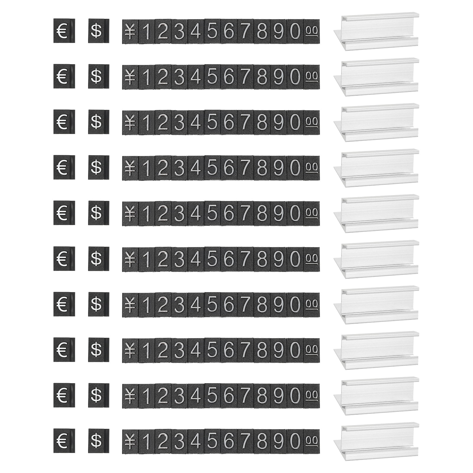 Uxcell Adjustable Cube Price Tags Display Silver Tone Alloy Counter ...