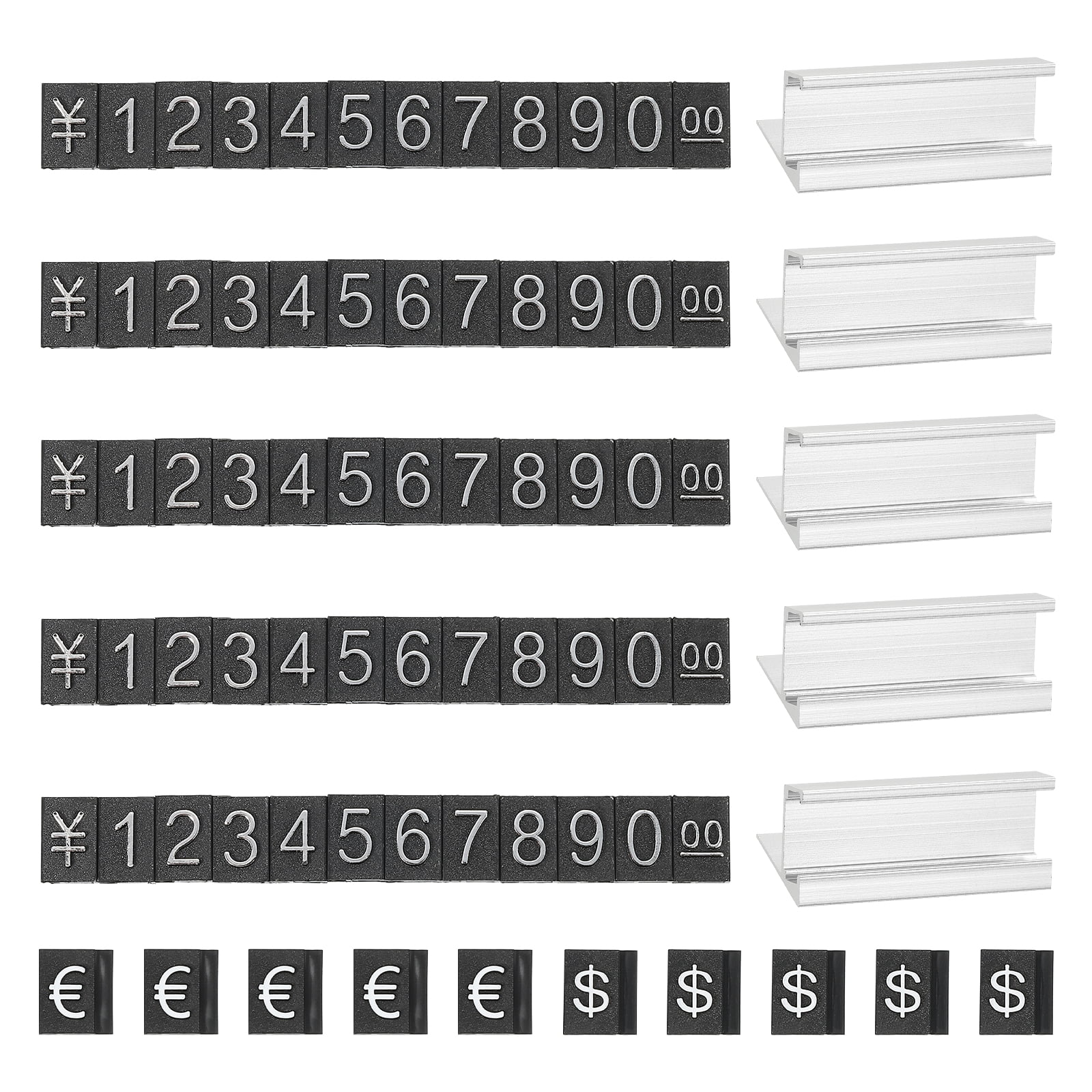 Uxcell Adjustable Cube Price Tags Display Silver Tone Alloy Counter ...