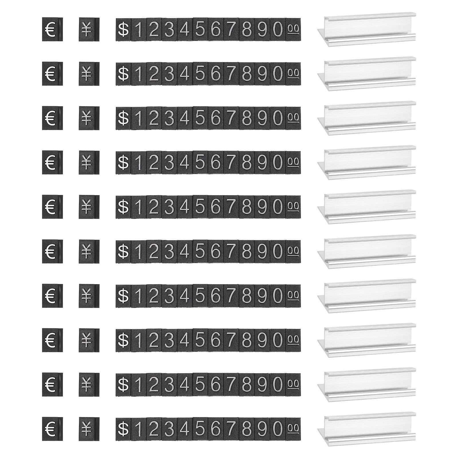 Uxcell Adjustable Cube Price Tags Display Silver Tone Alloy Counter ...