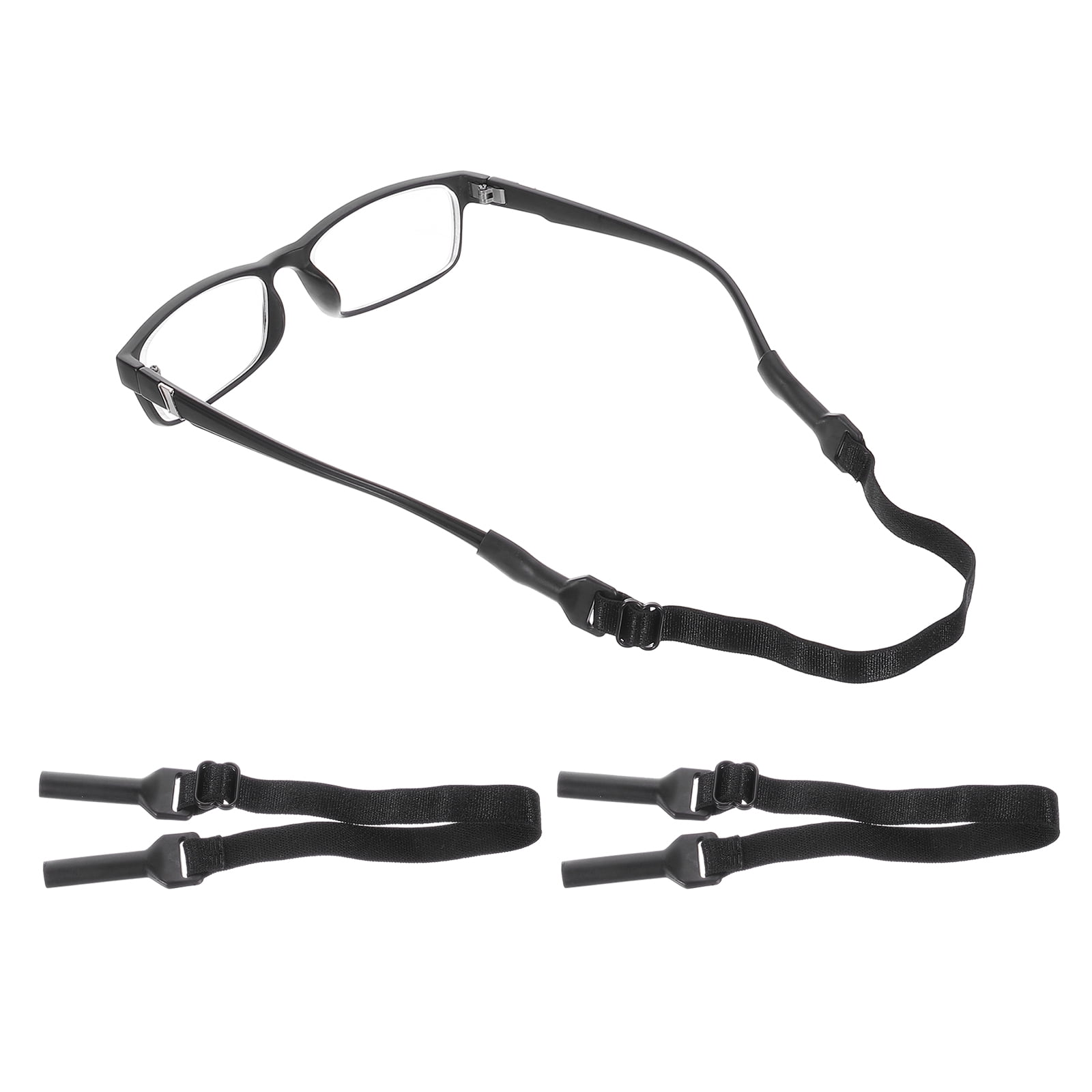 Uxcell Adjustable Glasses Straps No Tail Eyewear Retainer, Black 2 Pcs ...