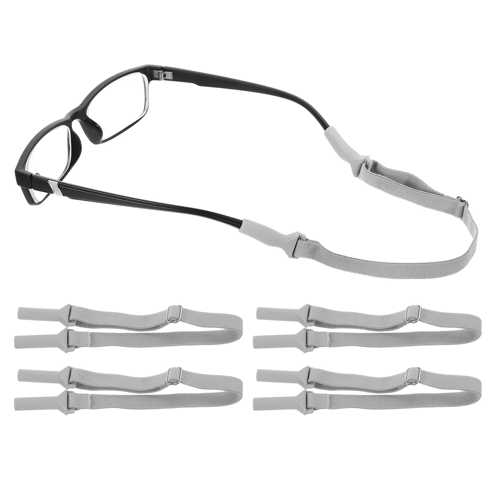 Uxcell Adjustable Glasses Straps No Tail Eyewear Retainer, Dark Gray 4 ...