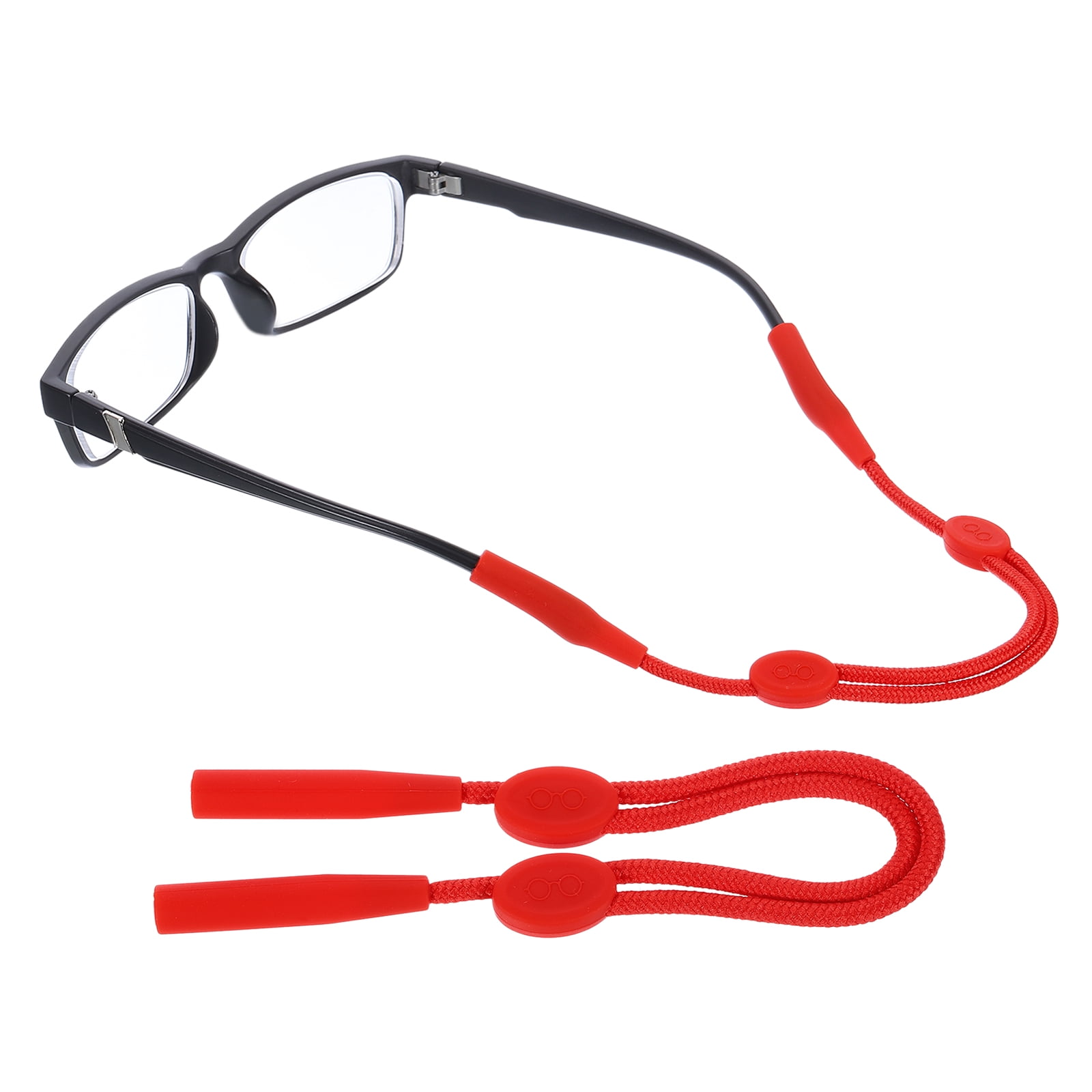Uxcell Adjustable Glasses Straps No Tail Eyewear Retainer, Red ...