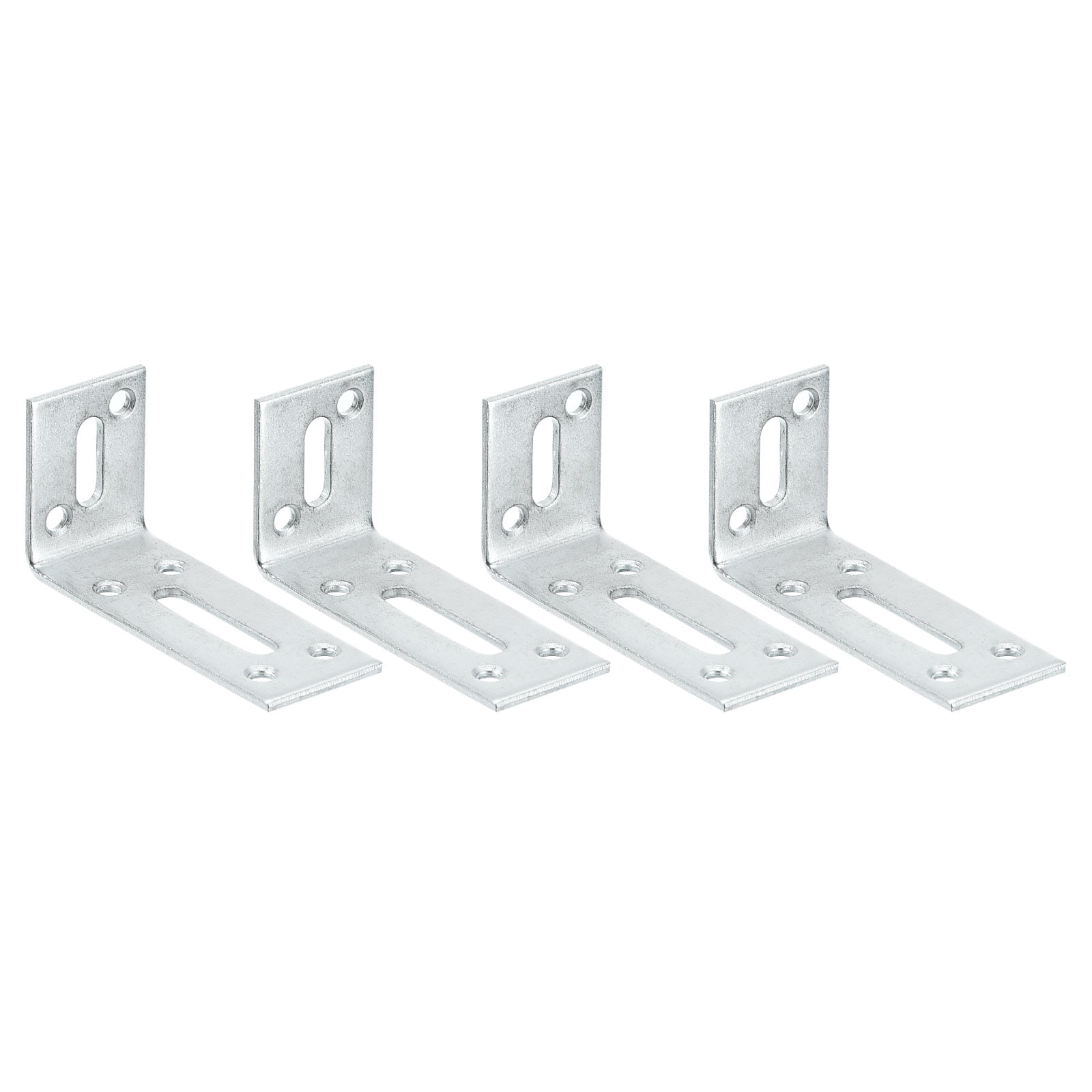 Uxcell Adjustable L Corner Braces, 4Pcs 80 x 40 x 30mm Stainless Steel ...