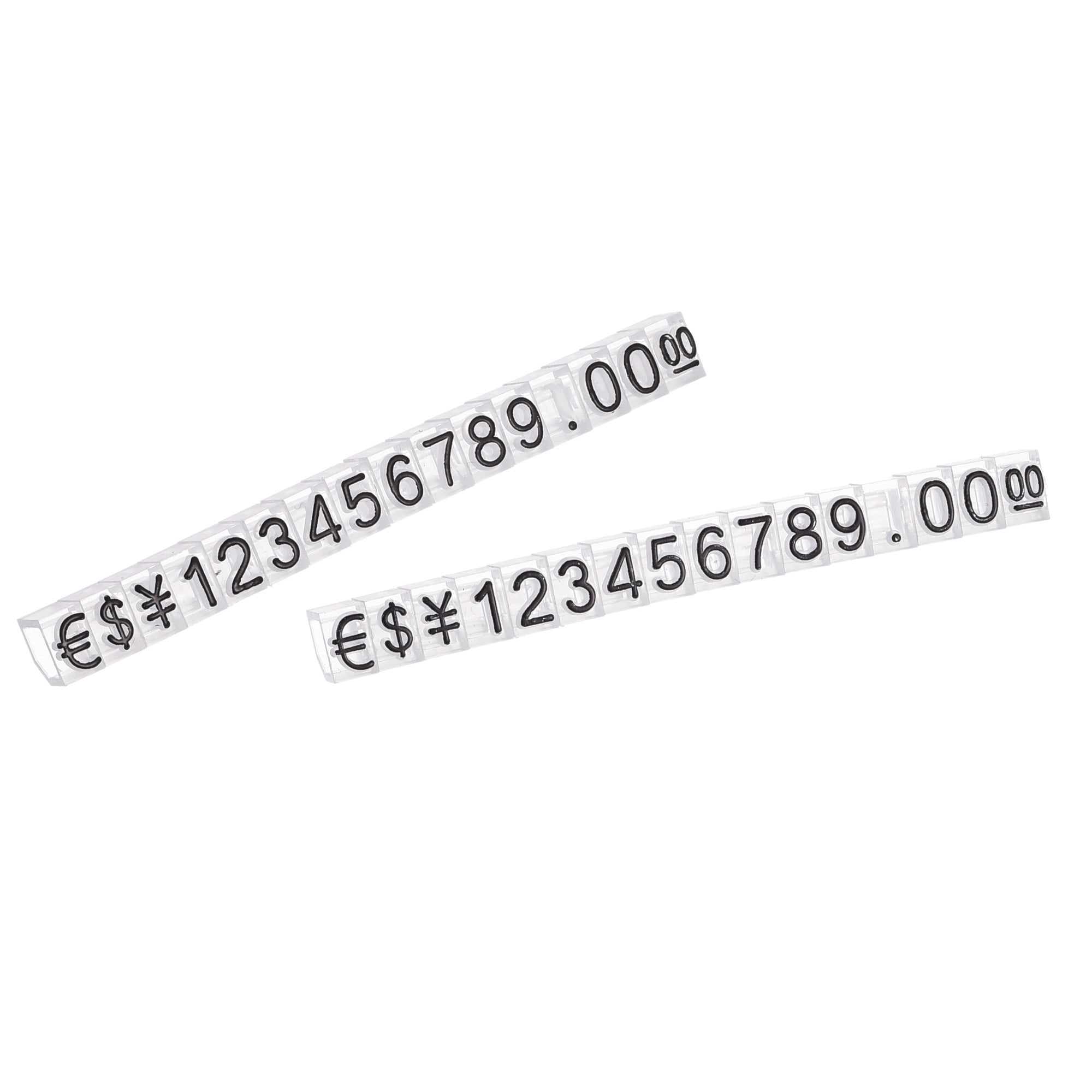 Uxcell Adjustable Mini Cube Price Tag Display Number Black on Clear,3 ...