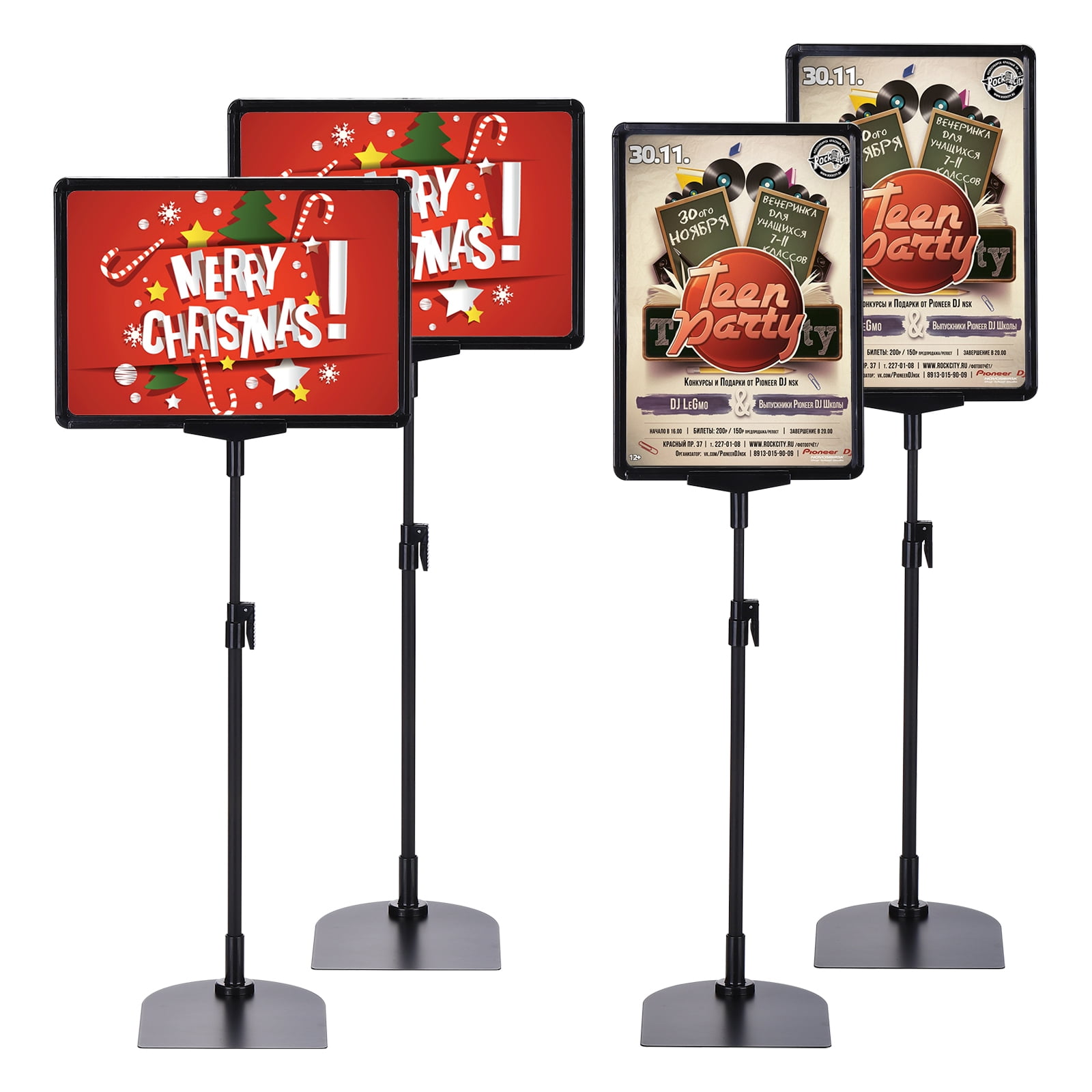 Uxcell Adjustable Sign Holder Stand Frame Poster Stands for Display ...