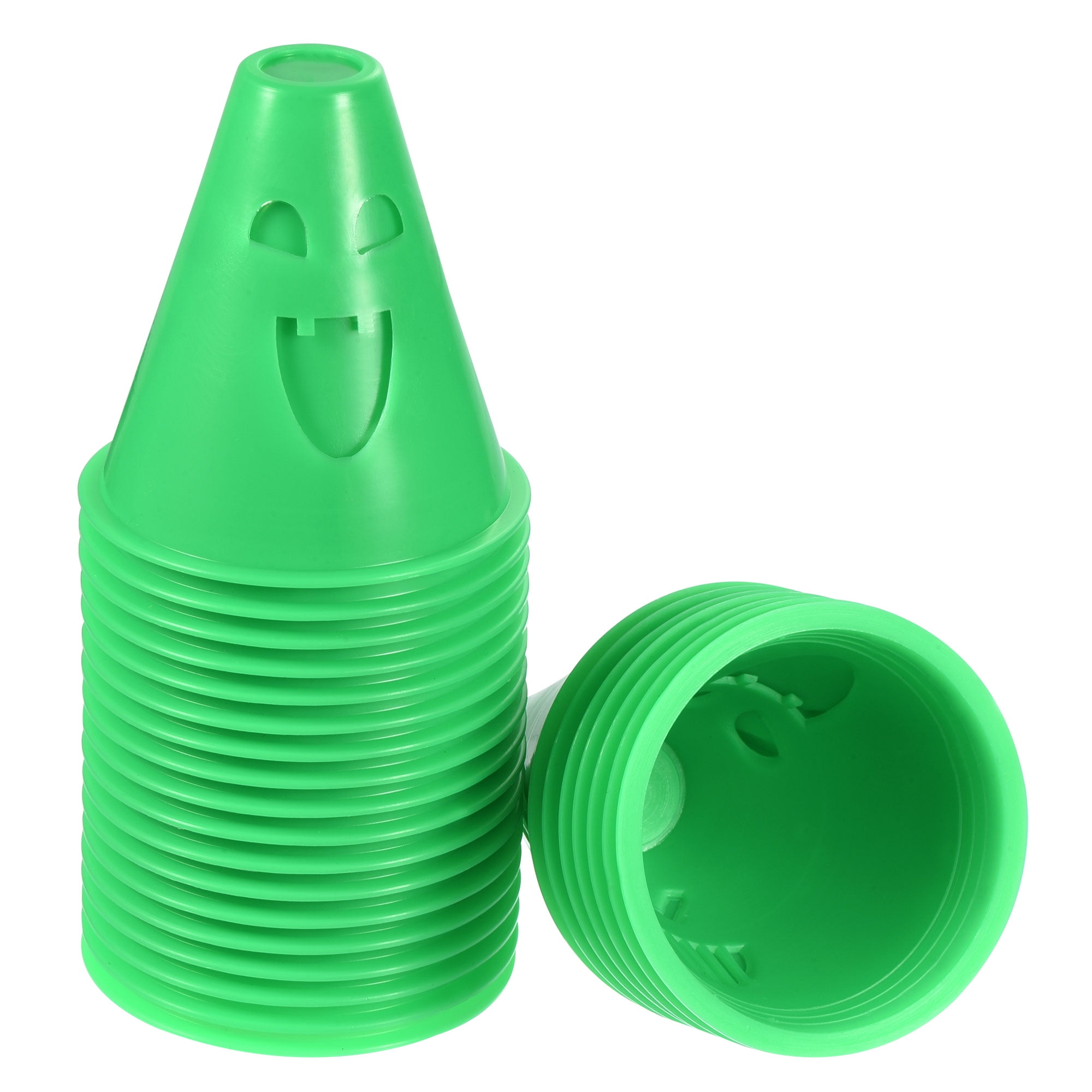 Uxcell Agility Cones Sports Cones Training Marker with Holes, Green 25 ...