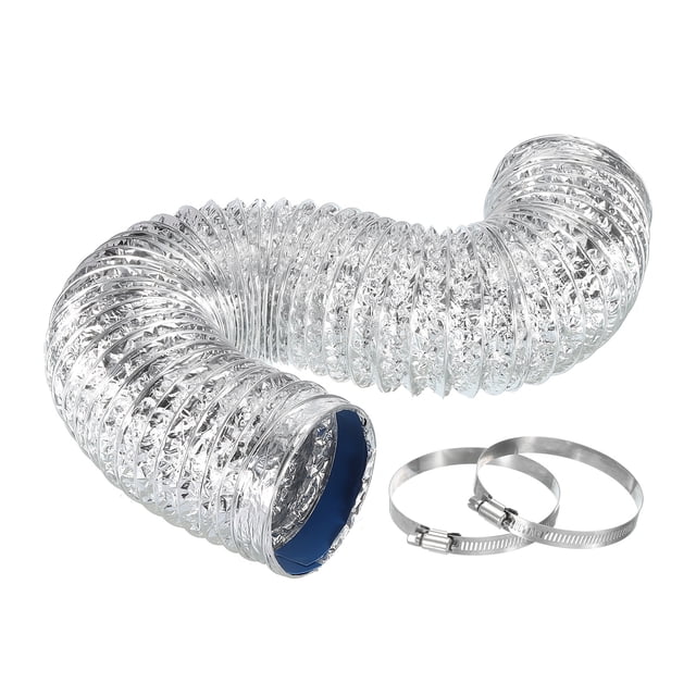 Uxcell Air Aluminum Ducting 3 Inch 3.28 Feet Non Insulated Aluminum ...