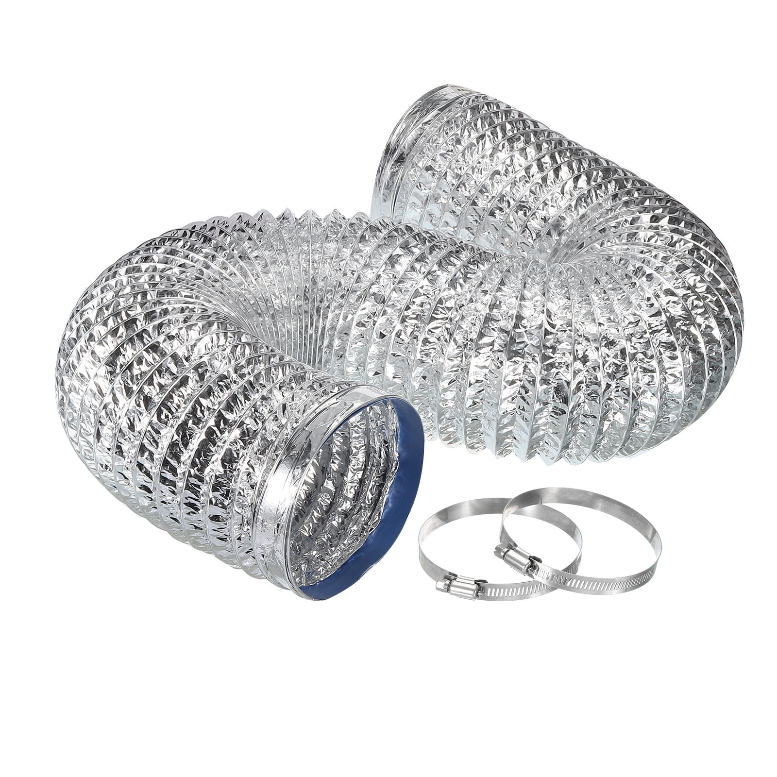 Uxcell Air Aluminum Ducting 5 Inch 4.92 Feet Non Insulated Aluminum ...