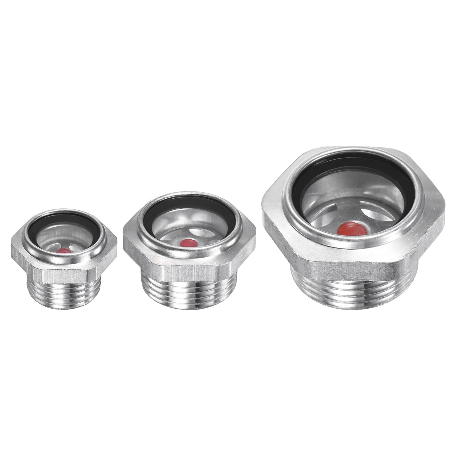 Uxcell Air Compressor Oil Sight Glass 1/2" 3/4" 1" NPT Toughened Glass ...