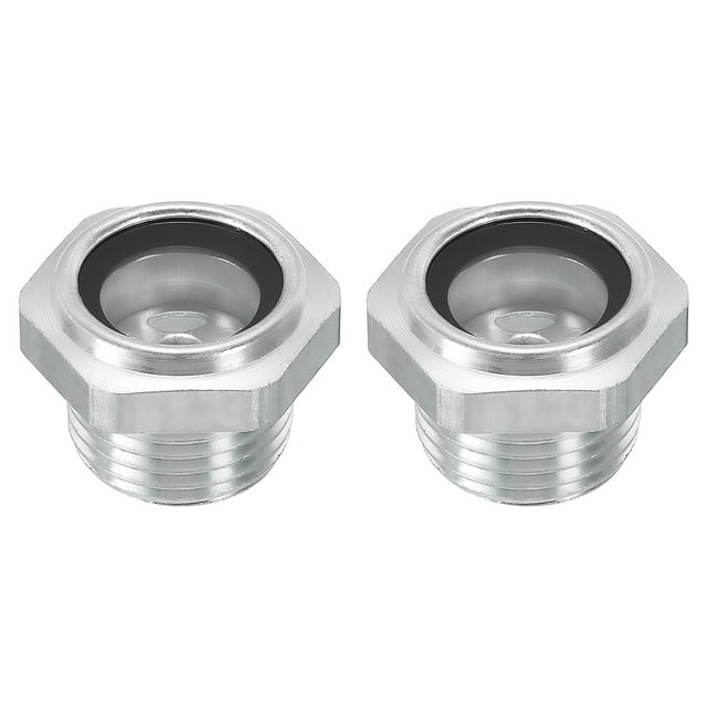 Uxcell Air Compressor Oil Sight Glass, 2 Pack 1/2" NPT Aluminum Oil ...