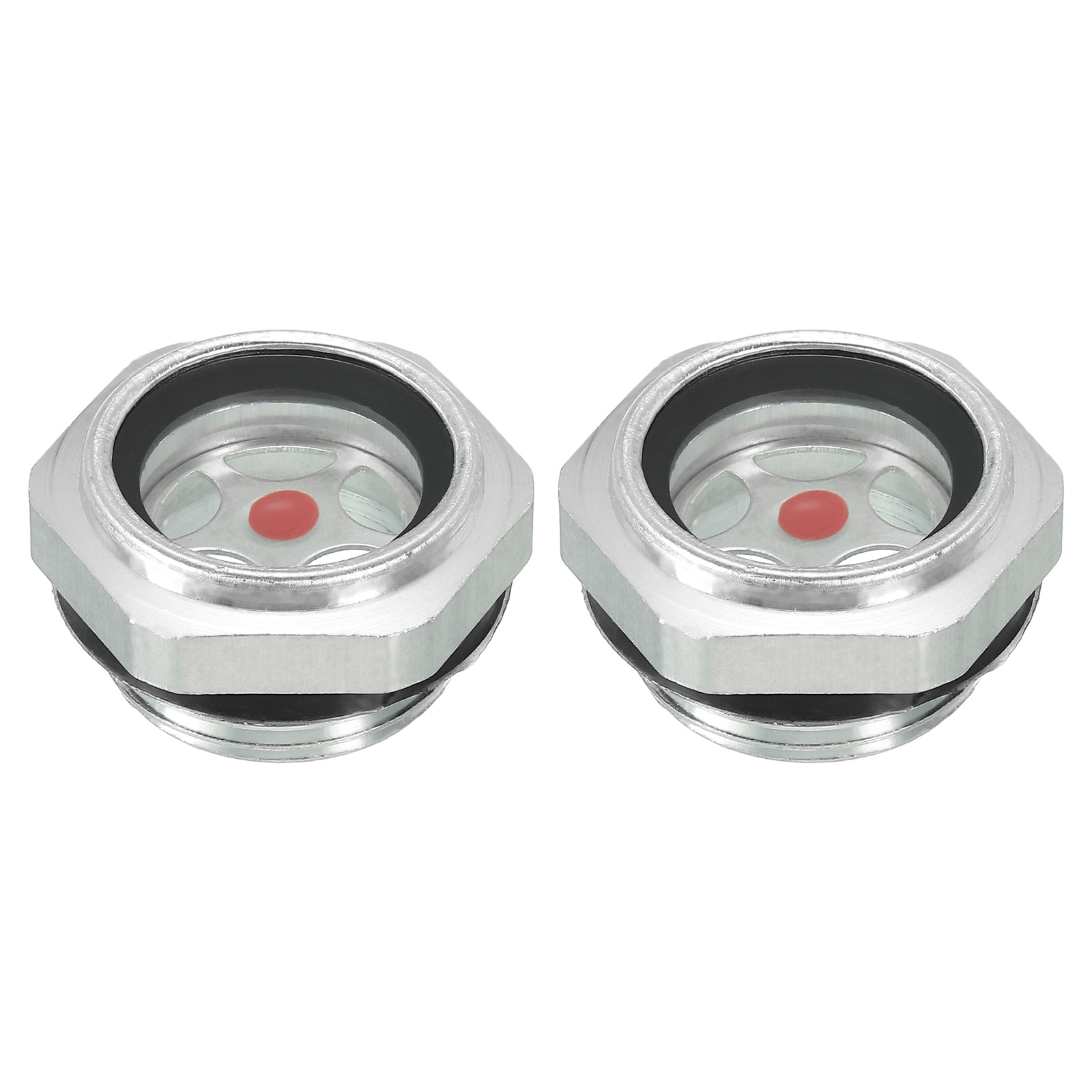 Uxcell Air Compressor Oil Sight Glass, 2 Pack G 3/4" Aluminum Oil ...