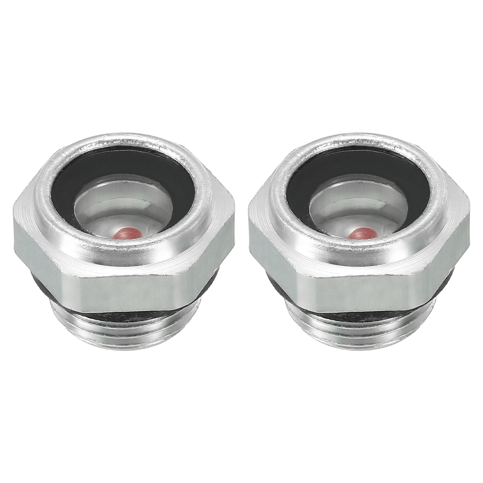 Uxcell Air Compressor Oil Sight Glass, 2 Pack G 3/8" Aluminum Oil ...