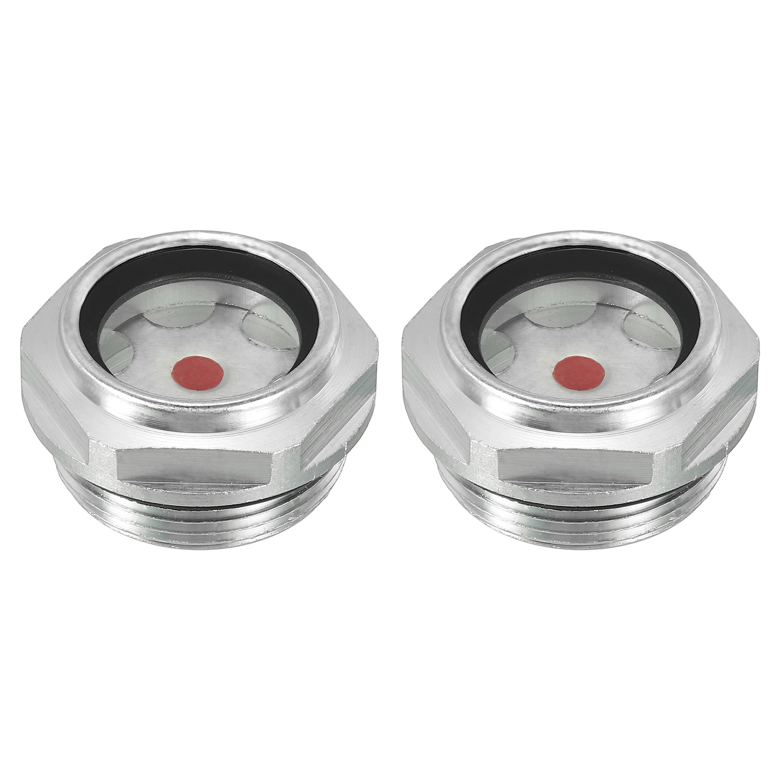 Uxcell Air Compressor Oil Sight Glass, 2 Pack M30*1.5 Aluminum Oil ...